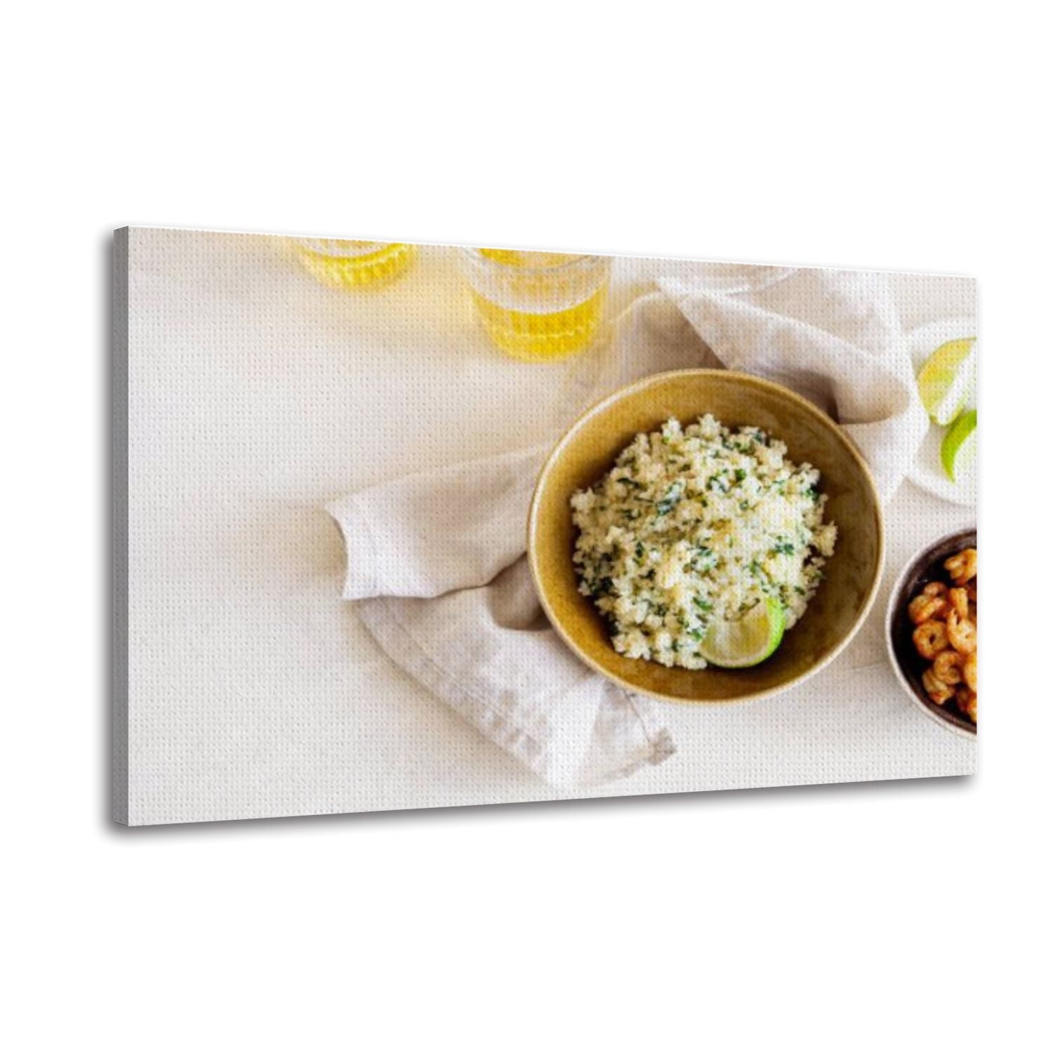 Canvas Wall Art Cauliflower low carb rice couscous chopped cilantro ...