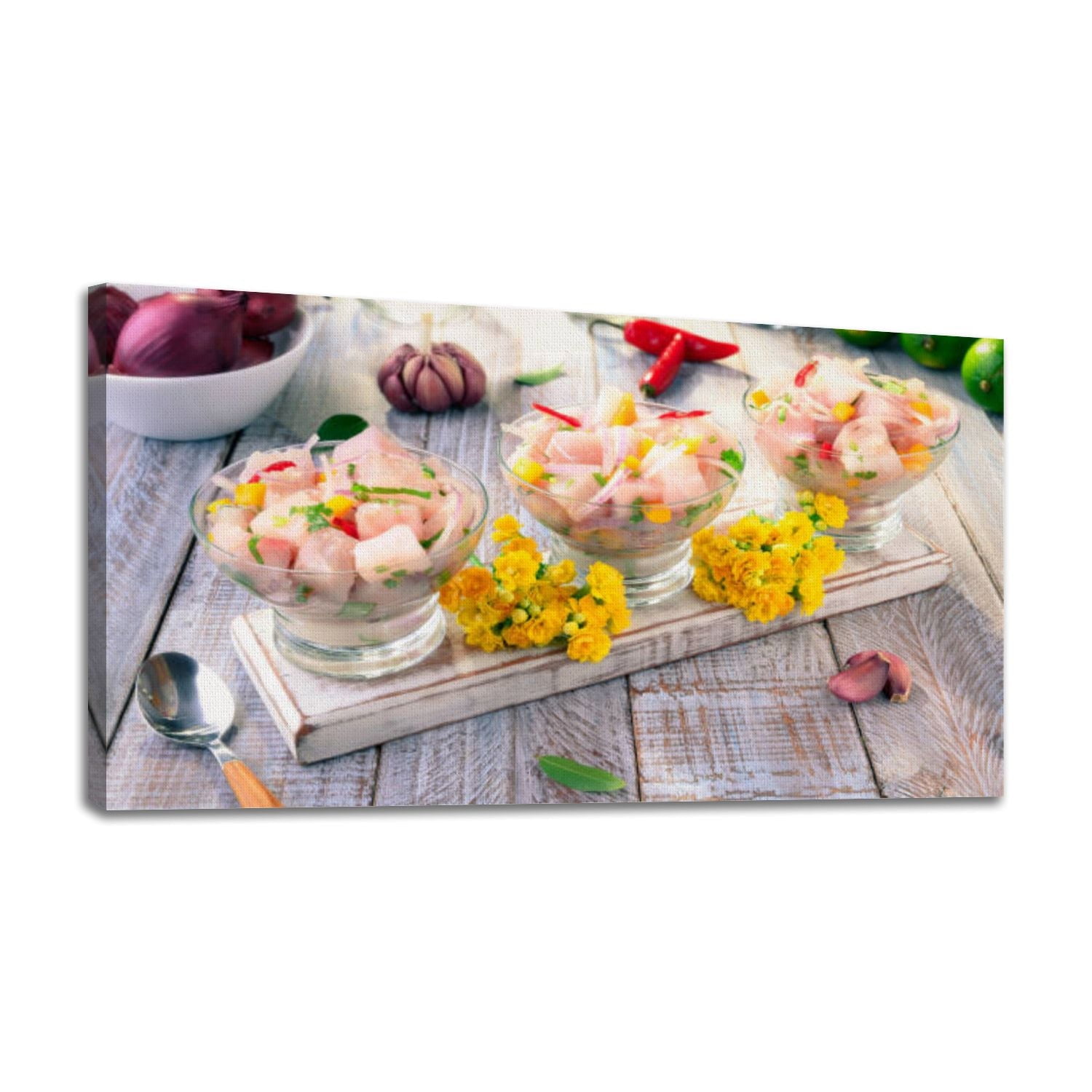 Canvas Wall Art Ceviche Traditional Peruvian Food Wall Decor for Living ...