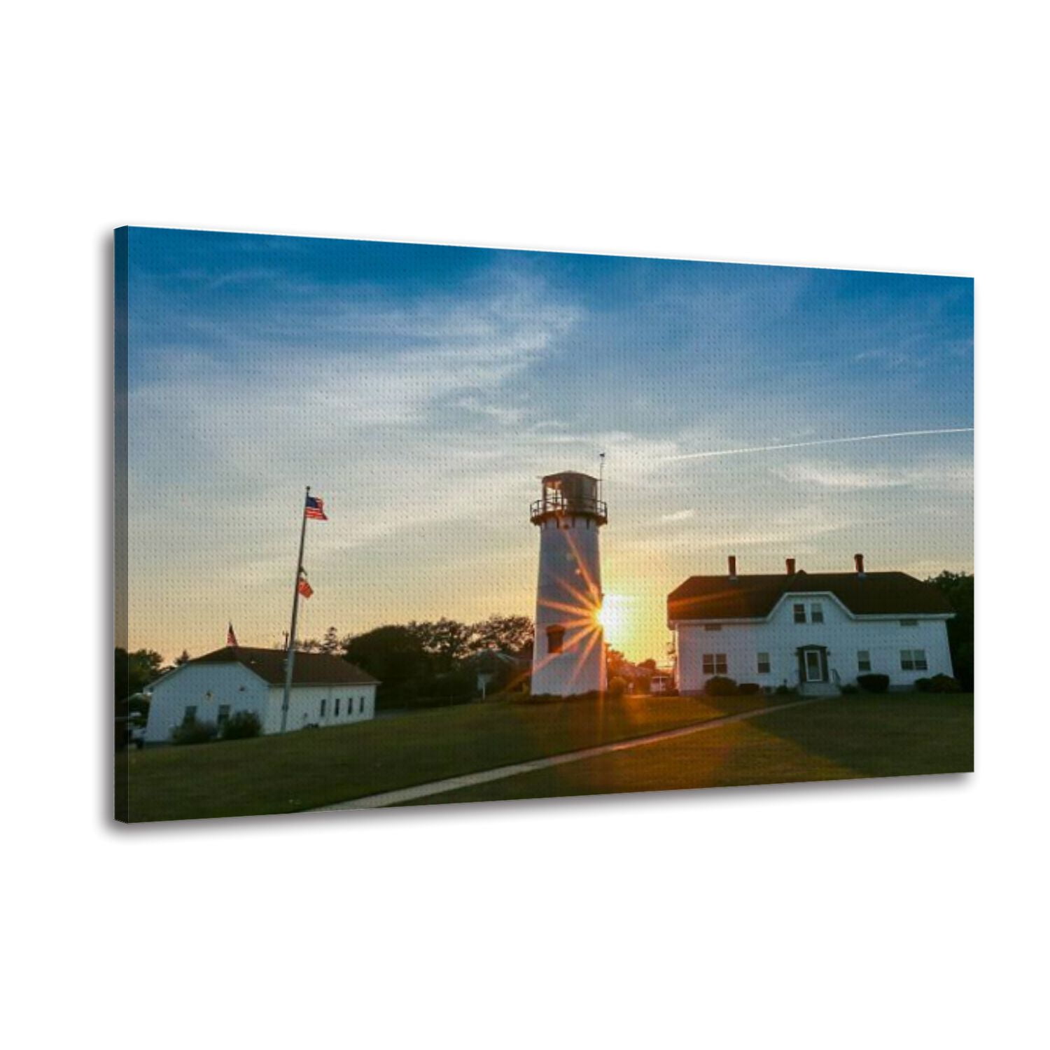 Canvas Wall Art Chatham Lighthouse Wall Decor for Living Room Bathroom ...