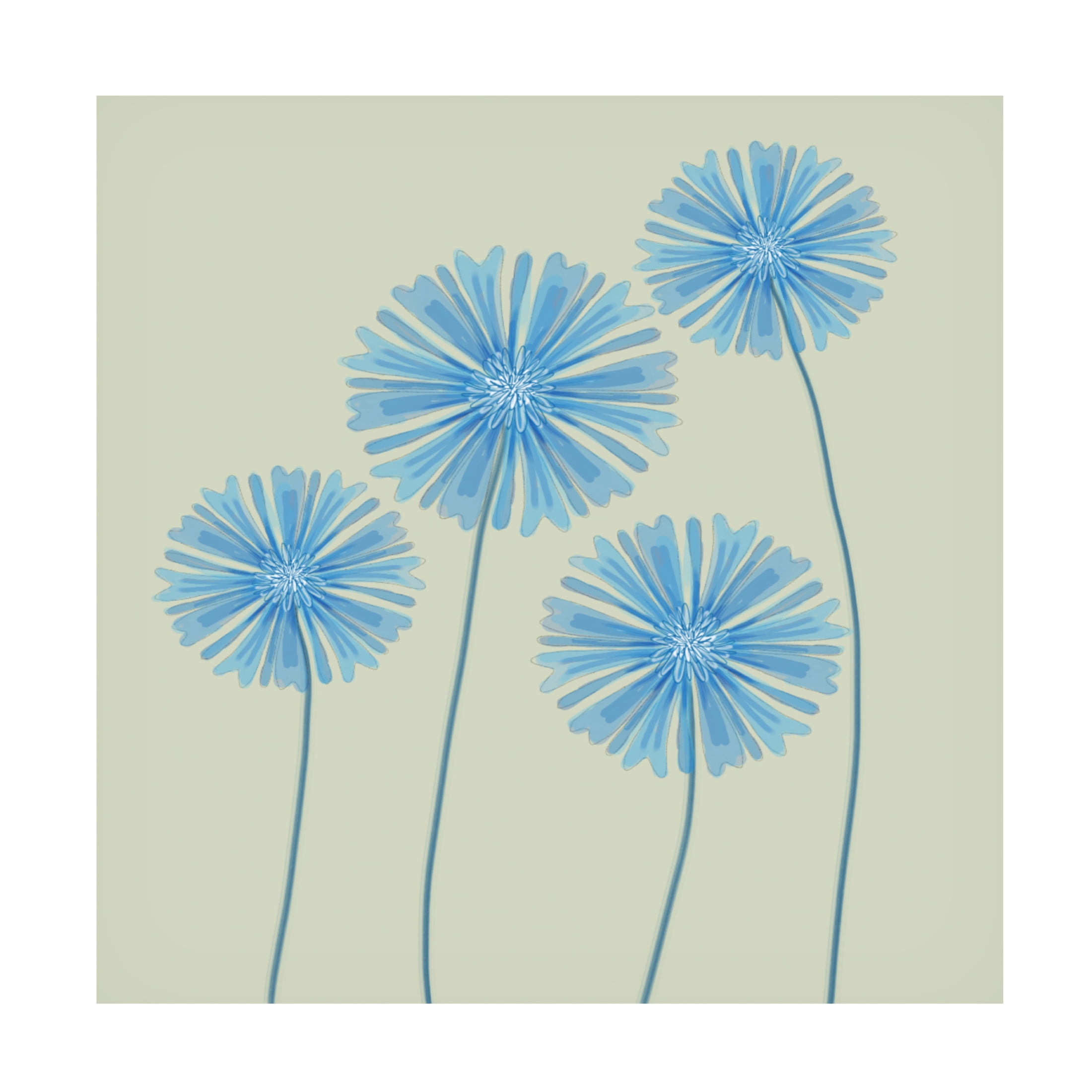 Canvas Wall Art - Cherie Roe Dirksen 'Stylized Blue Agapanthus' Wall ...