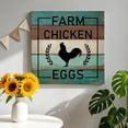 Canvas Wall Art Chicken Eggs Canvas Art Print Farmhouse Animal Teal ...