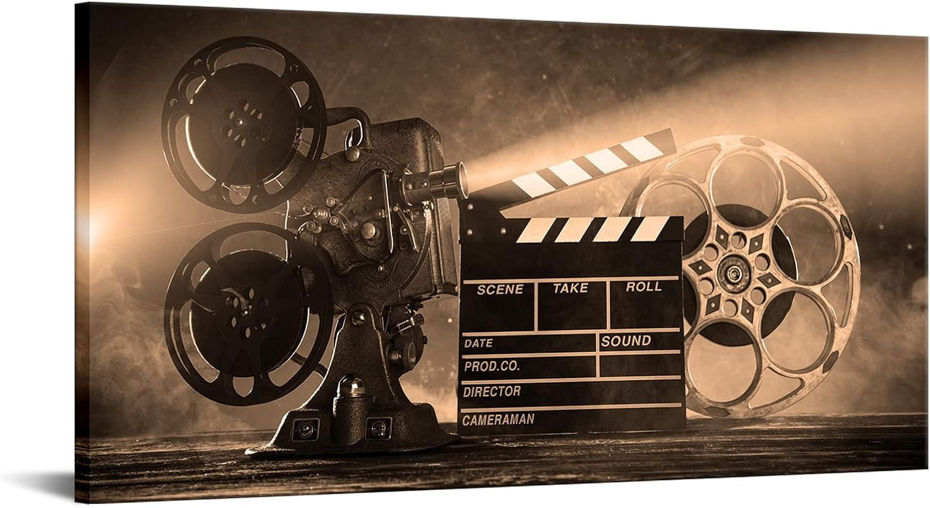 Canvas Wall Art Classic Old Fashion Film Reels Poster Filmmaking ...