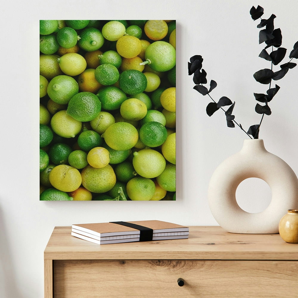 Canvas Wall Art - Colorful Fruit Lemon - Modern Home Art Stretched and ...