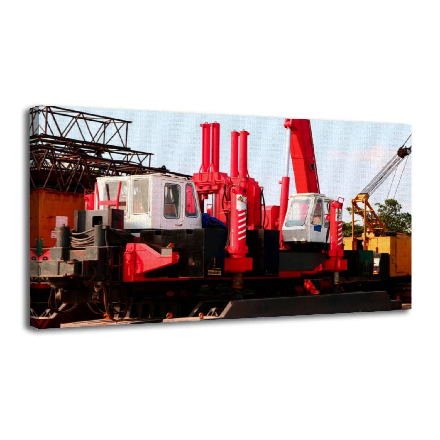 Canvas Wall Art Concrete piling machine Hydraulic Static Pile Driver ...