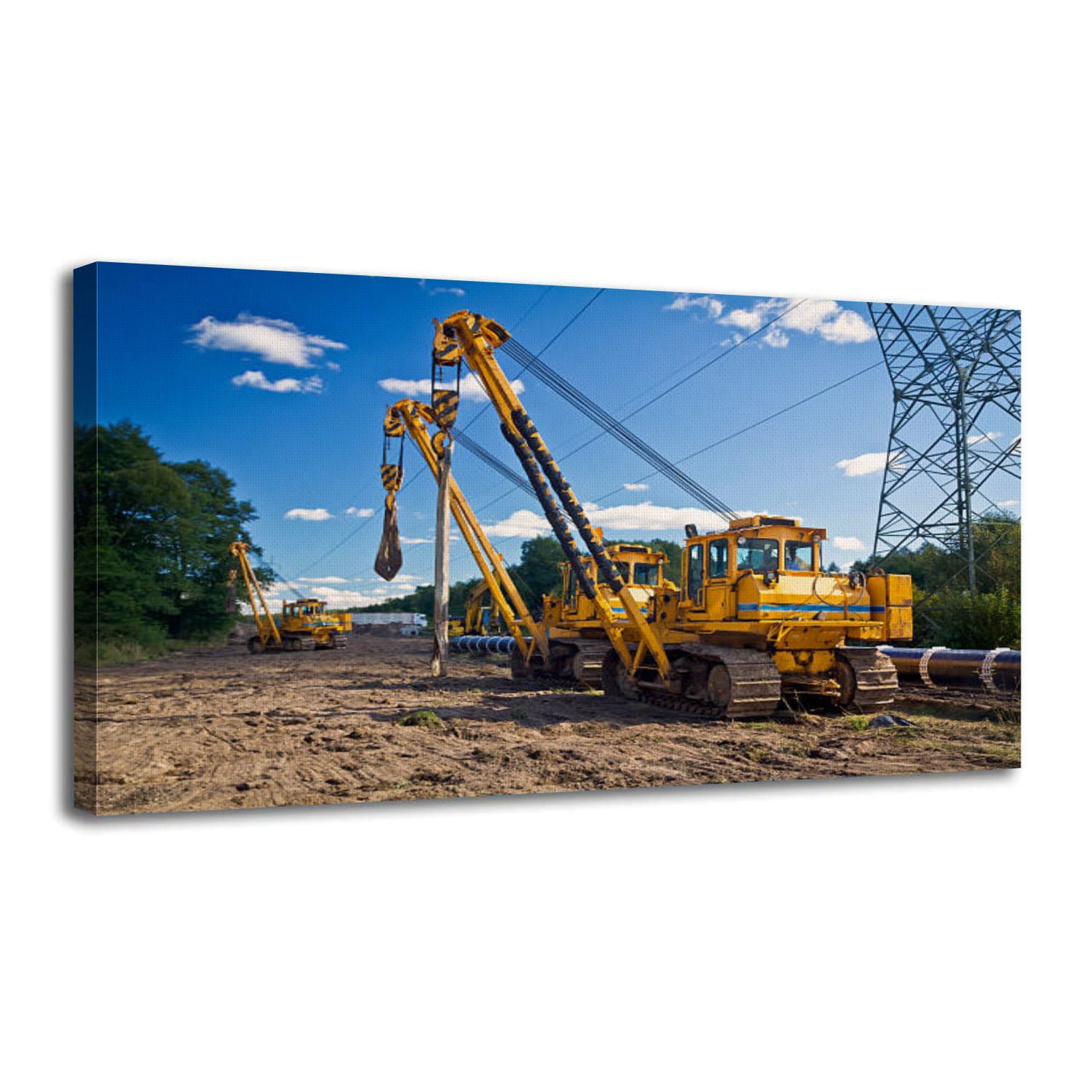 Canvas Wall Art Construction gas pipeline Wall Decor for Living Room ...