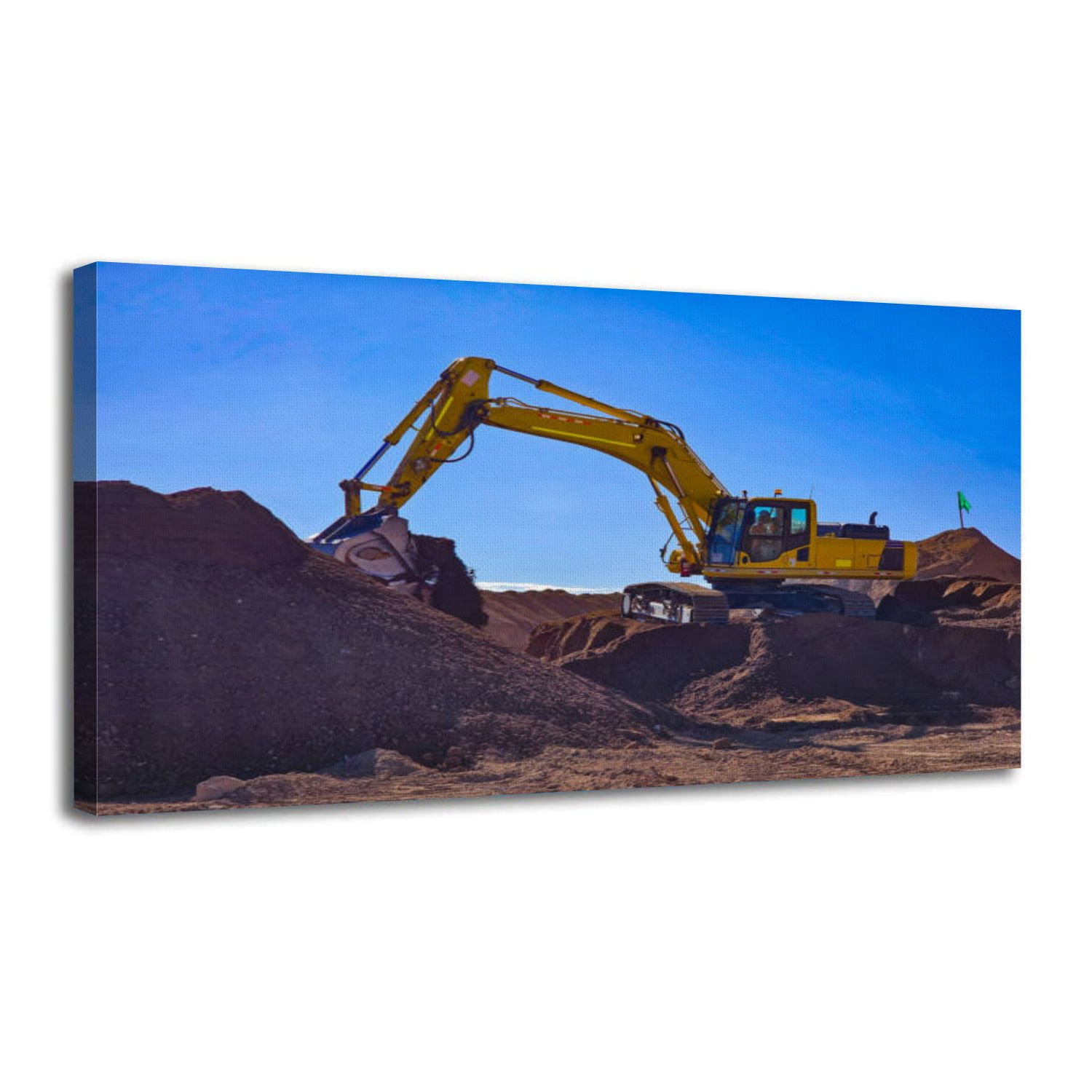 Canvas Wall Art Construction machinery bulk earthworks mining Wall ...