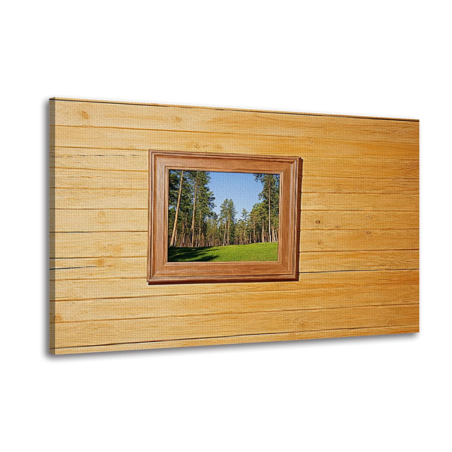 Canvas Wall Art Crooked picture hanging wooden wal Paintings Art Decor ...