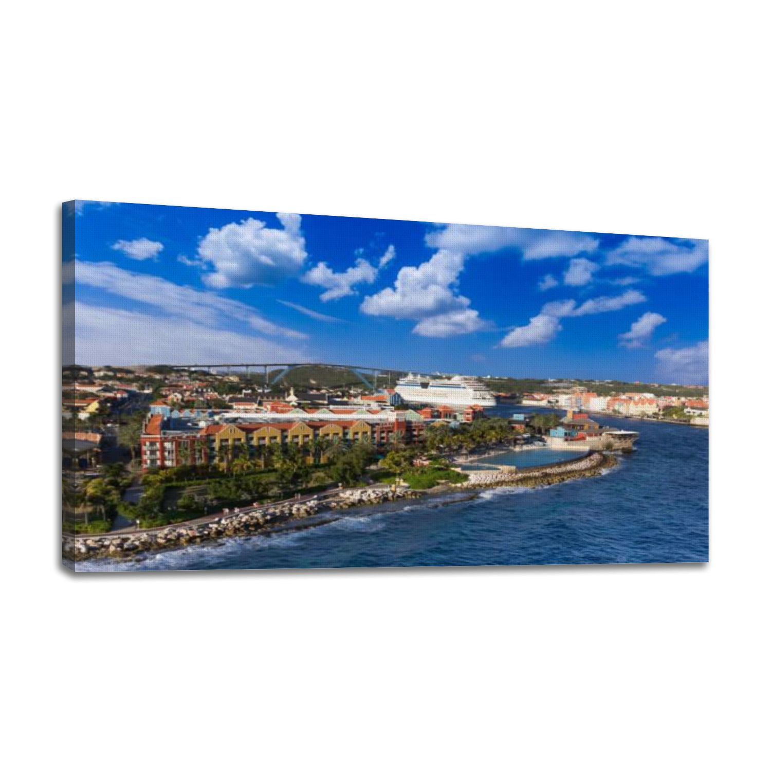 Canvas Wall Art Curacao island West Indies Dutch Caribbean Wall Decor ...