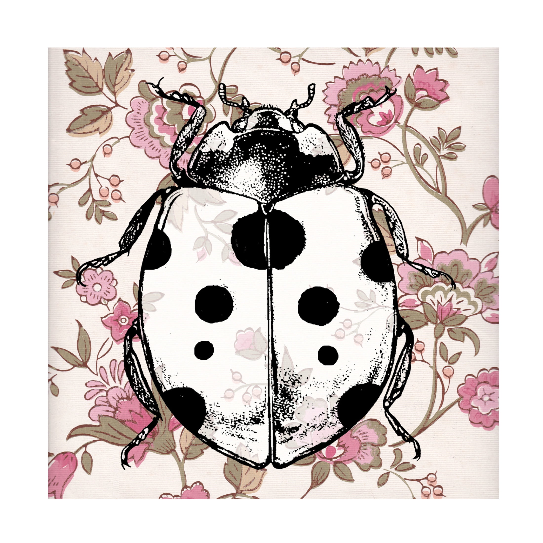 Canvas Wall Art - Dean Russo- Exclusive 'Ladybug Wallpaper Square' Wall ...