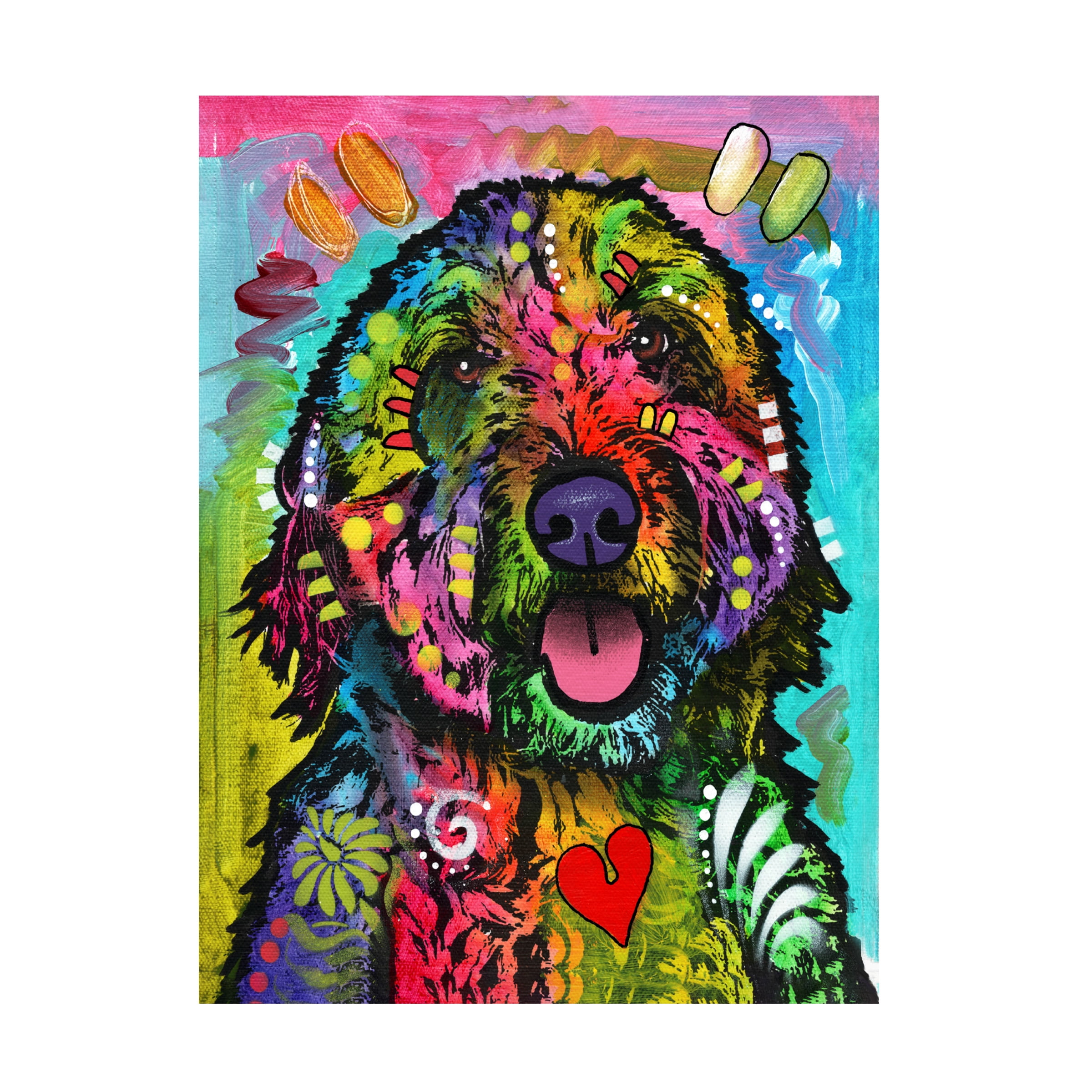 Canvas Wall Art - Dean Russo 'Golden Doodle' Wall Art for Living Room ...