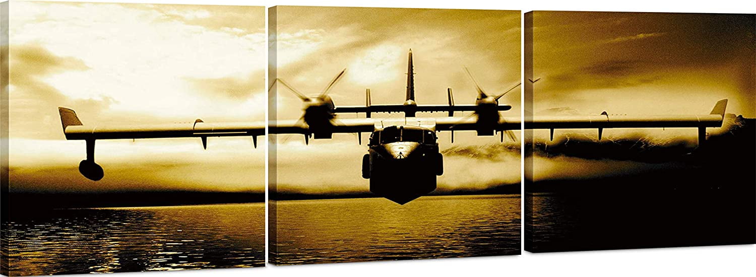 Canvas Wall Art Decor - 24x24 3 Piece Set (Total 24x72 inch)- Vintage ...