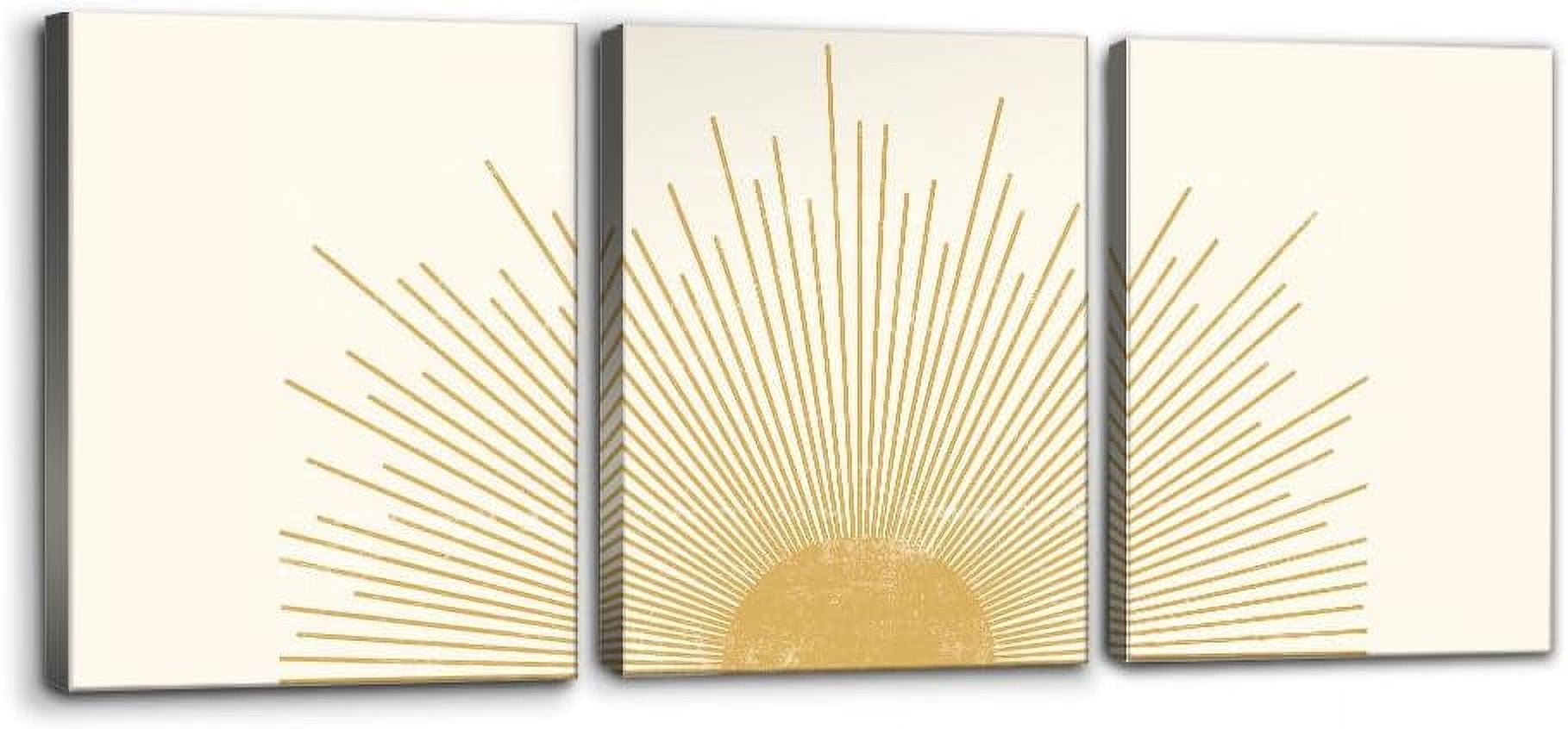 Canvas Wall Art Decor Mid-Century Orange Minimal Shining Sun Galaxy ...