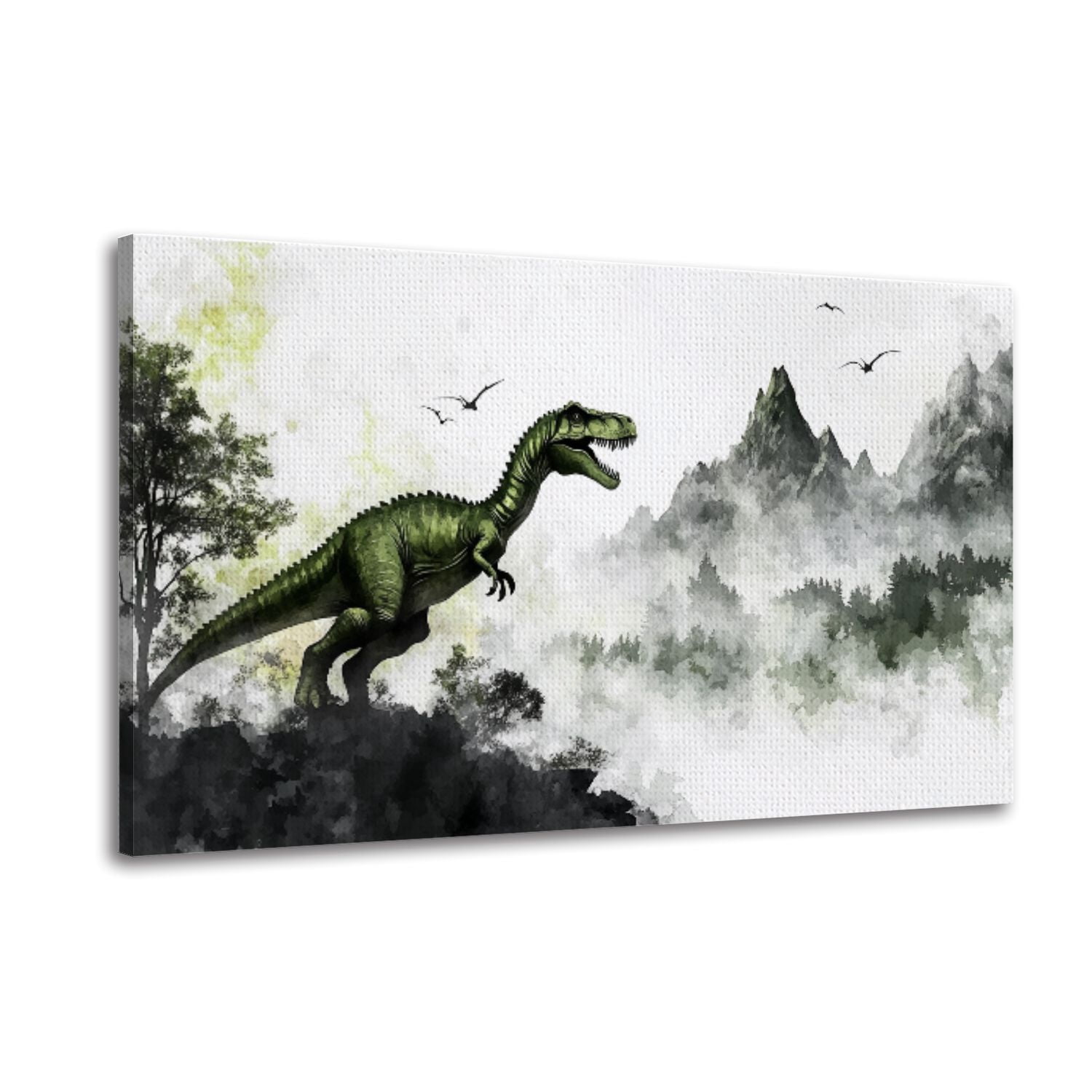 Canvas Wall Art Dinosaur Bedroom Decor Watercolor Boys Room ...