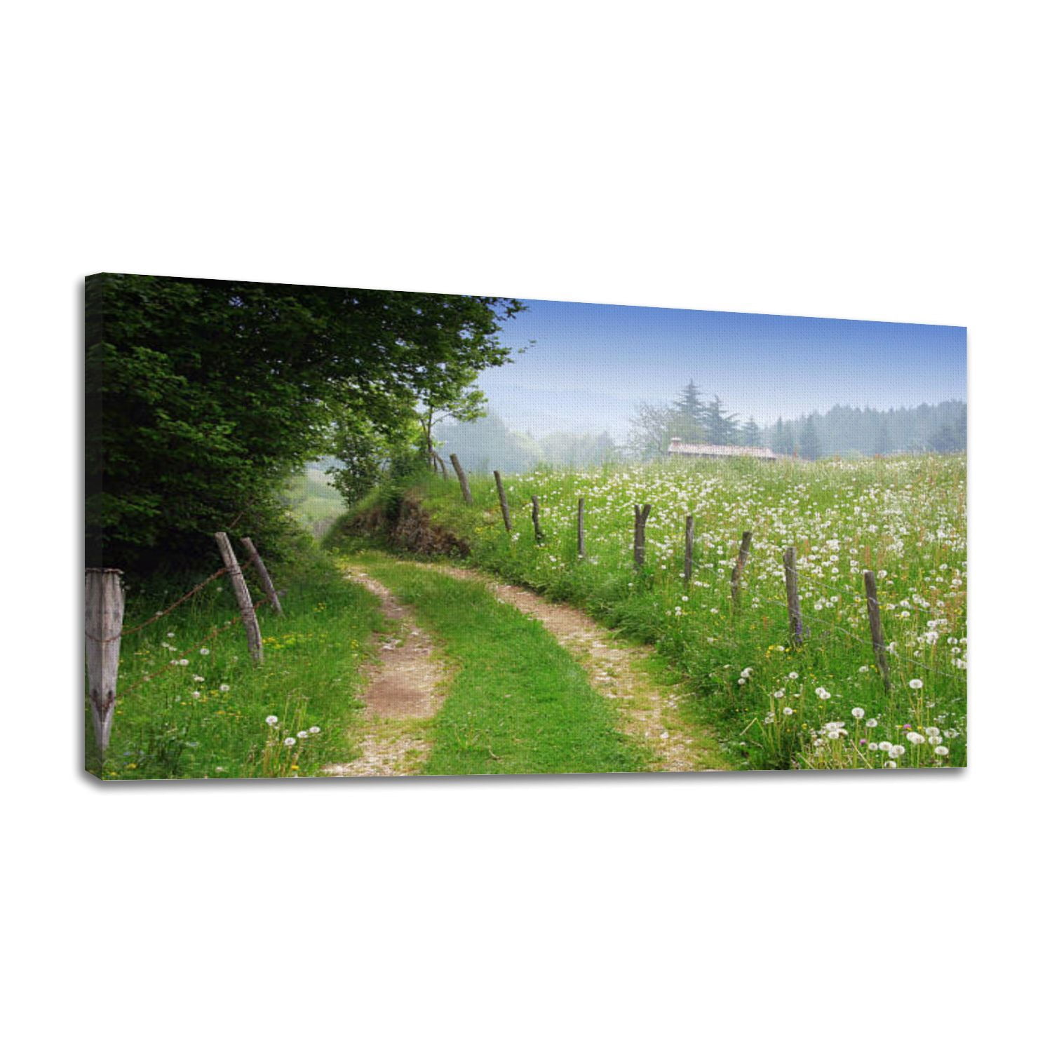 Canvas Wall Art Dirt road rural spring landscape Wall Decor for Living ...