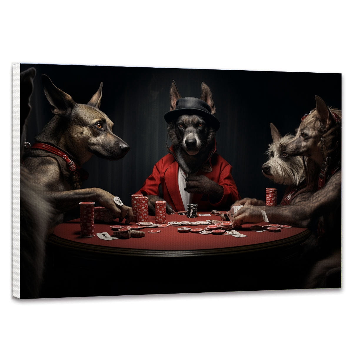 Canvas Wall Art - Dogs Playing Poker Canvas - Barbado Da Terceira Dog ...