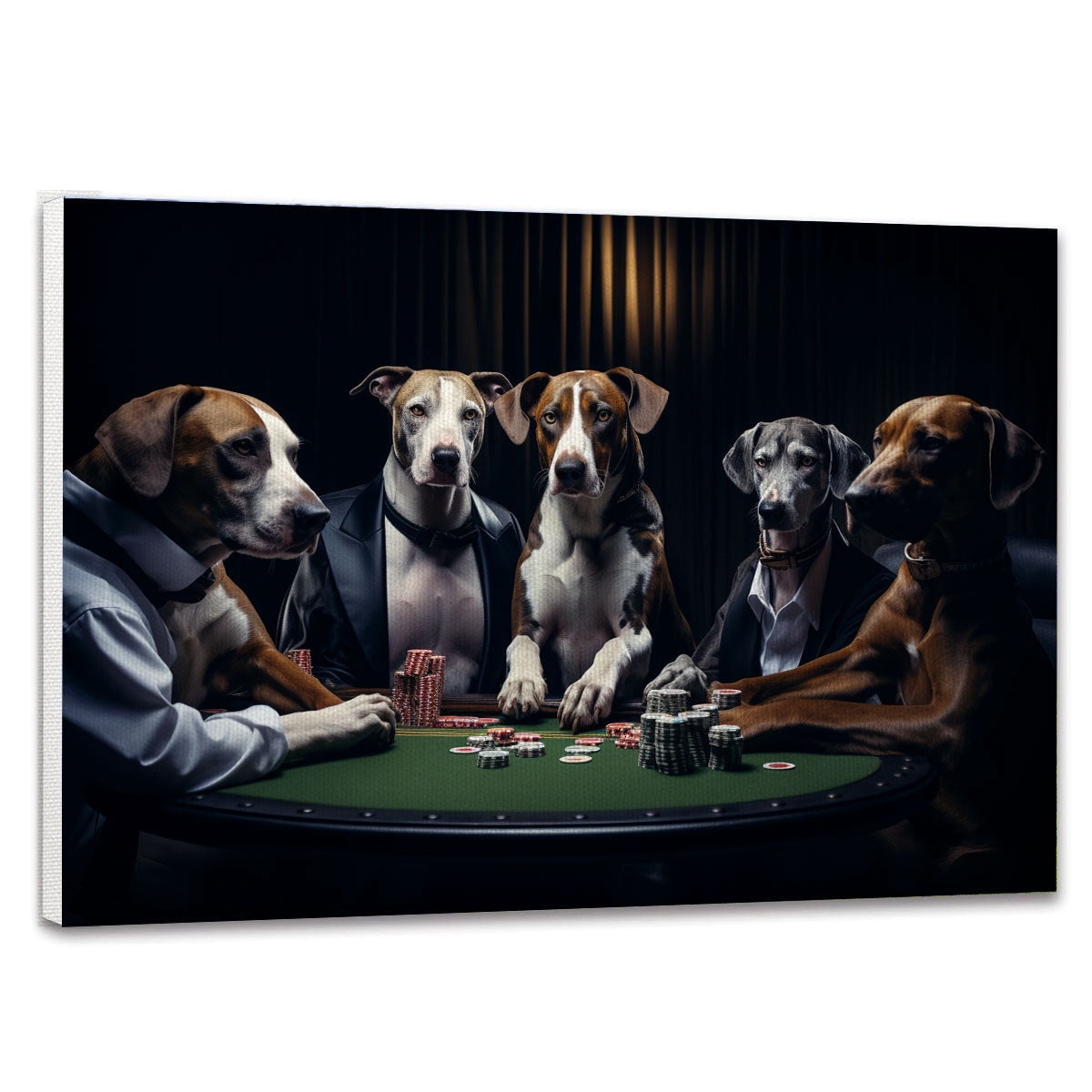 Canvas Wall Art - Dogs Playing Poker Canvas - Greyhound Canvas for ...