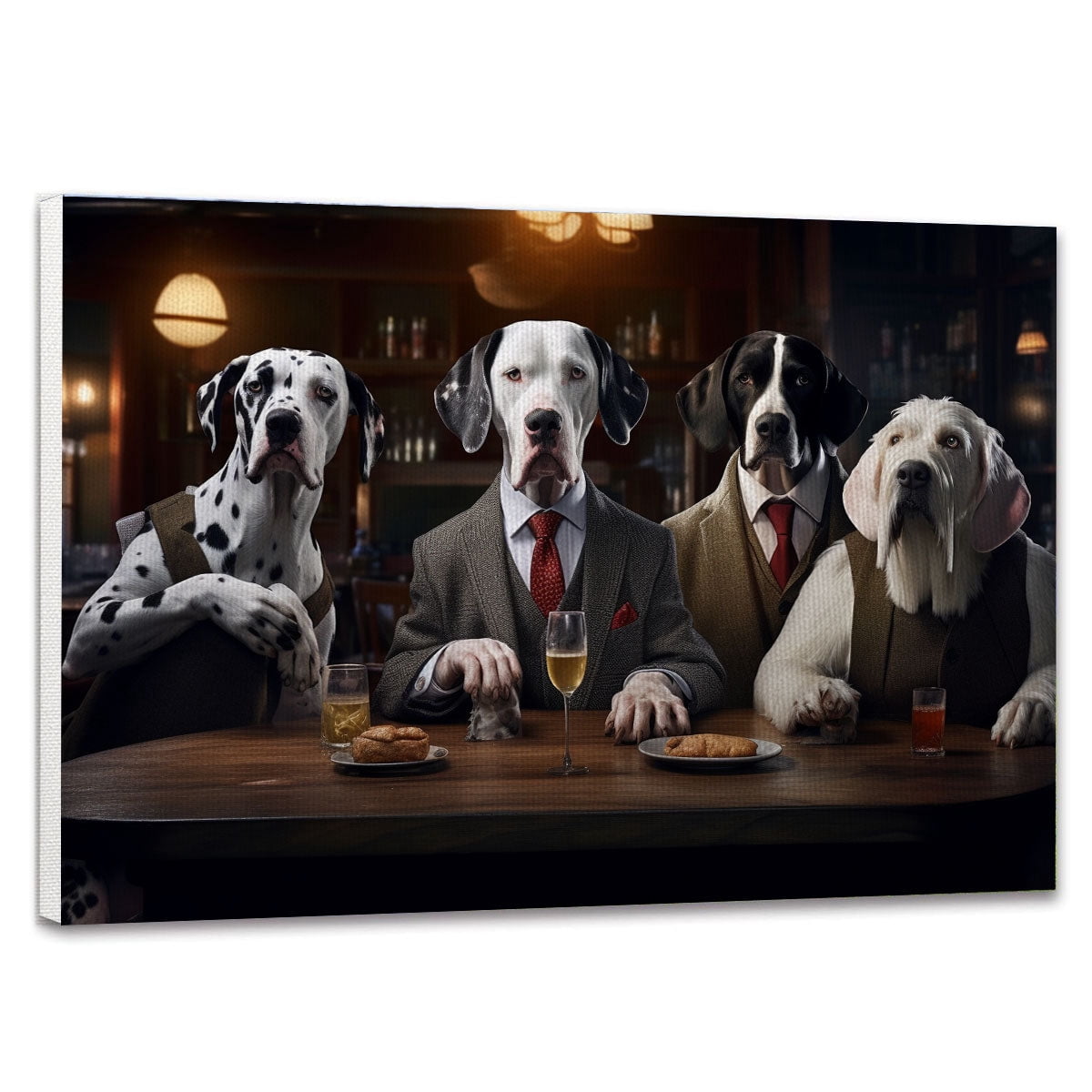 Canvas Wall Art - Dogs Playing Poker Canvas - Pointer Dog Canvas, Dog ...