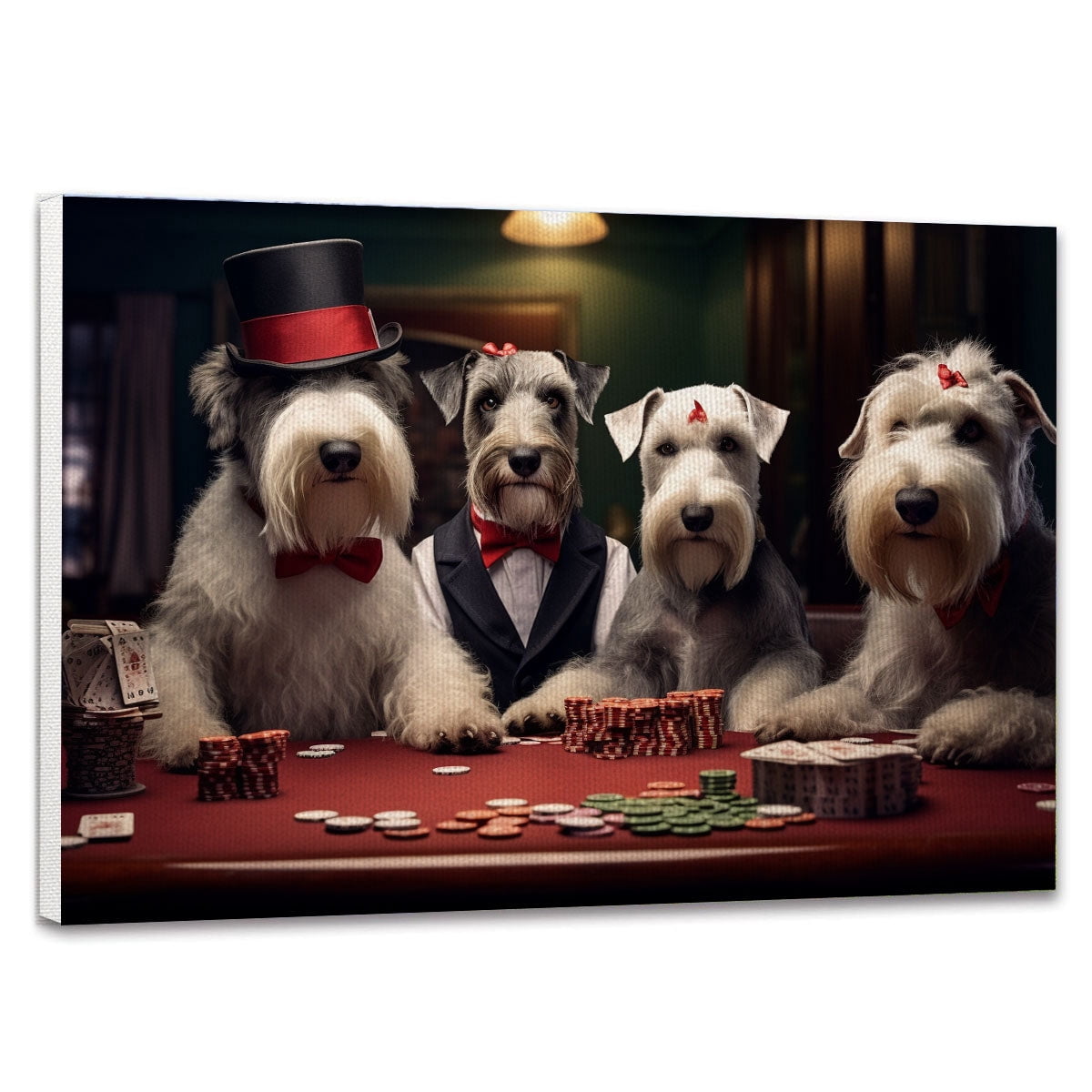 Canvas Wall Art - Dogs Playing Poker Canvas - Sealyham Terrier Dog ...