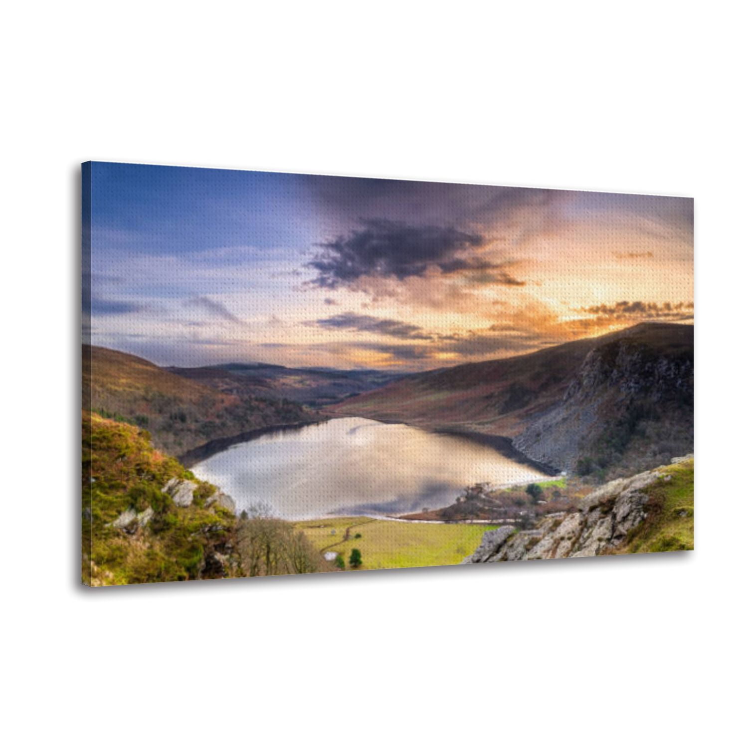 Canvas Wall Art Dramatic sunset Lake Lough Tay Guinness Lake County ...