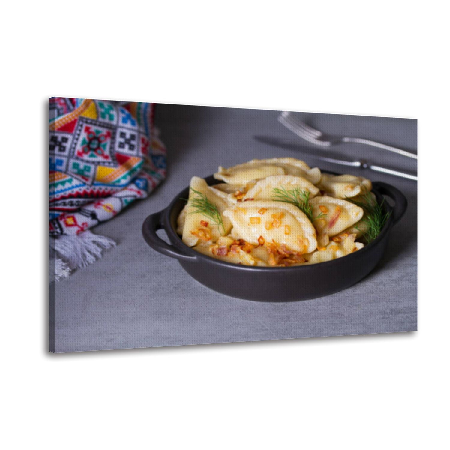 Canvas Wall Art Dumplings filled potato Varenyky vareniki pierogi ...