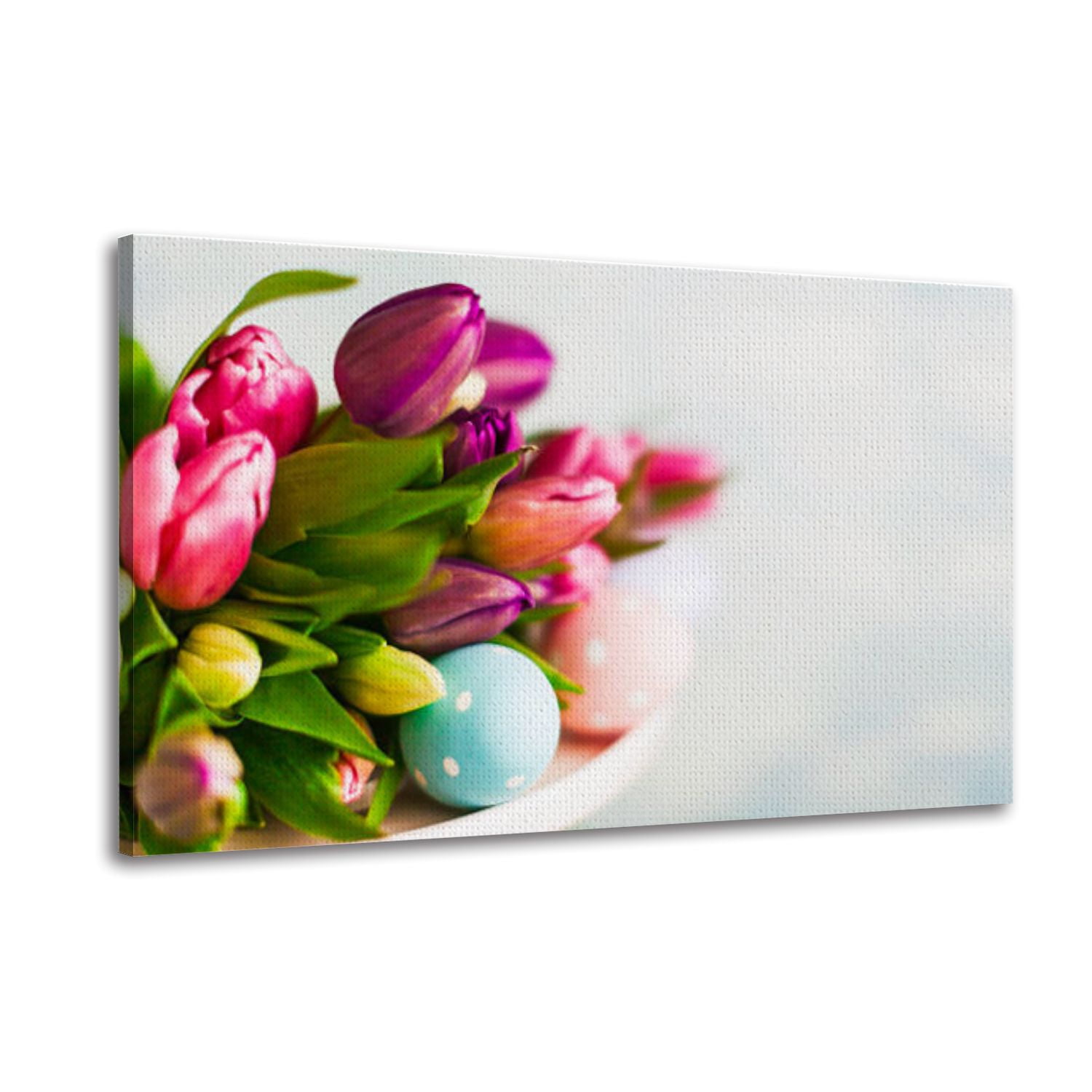 Canvas Wall Art Easter arrangement fresh tulips Easter eggs Wall Decor ...