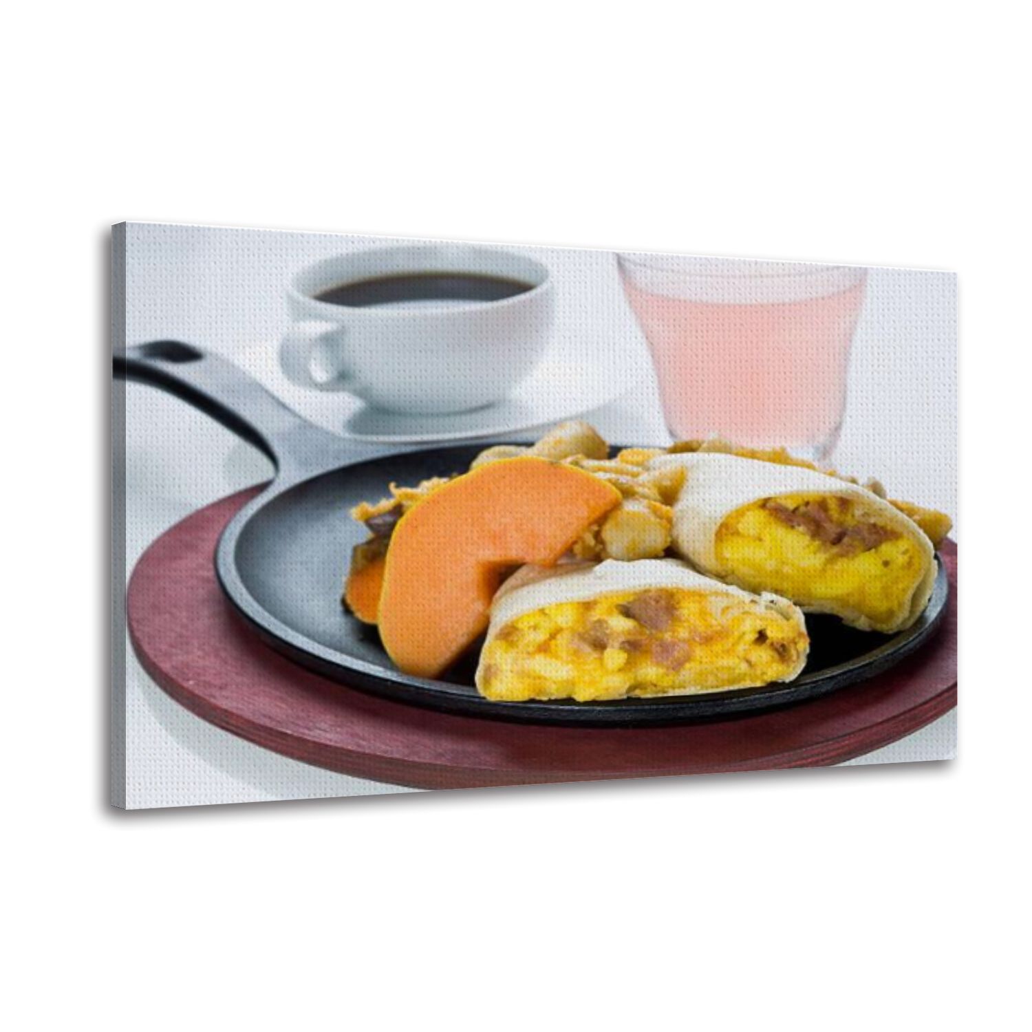 Canvas Wall Art Egg cheese ham burrito breakfast Wall Decor for Living ...