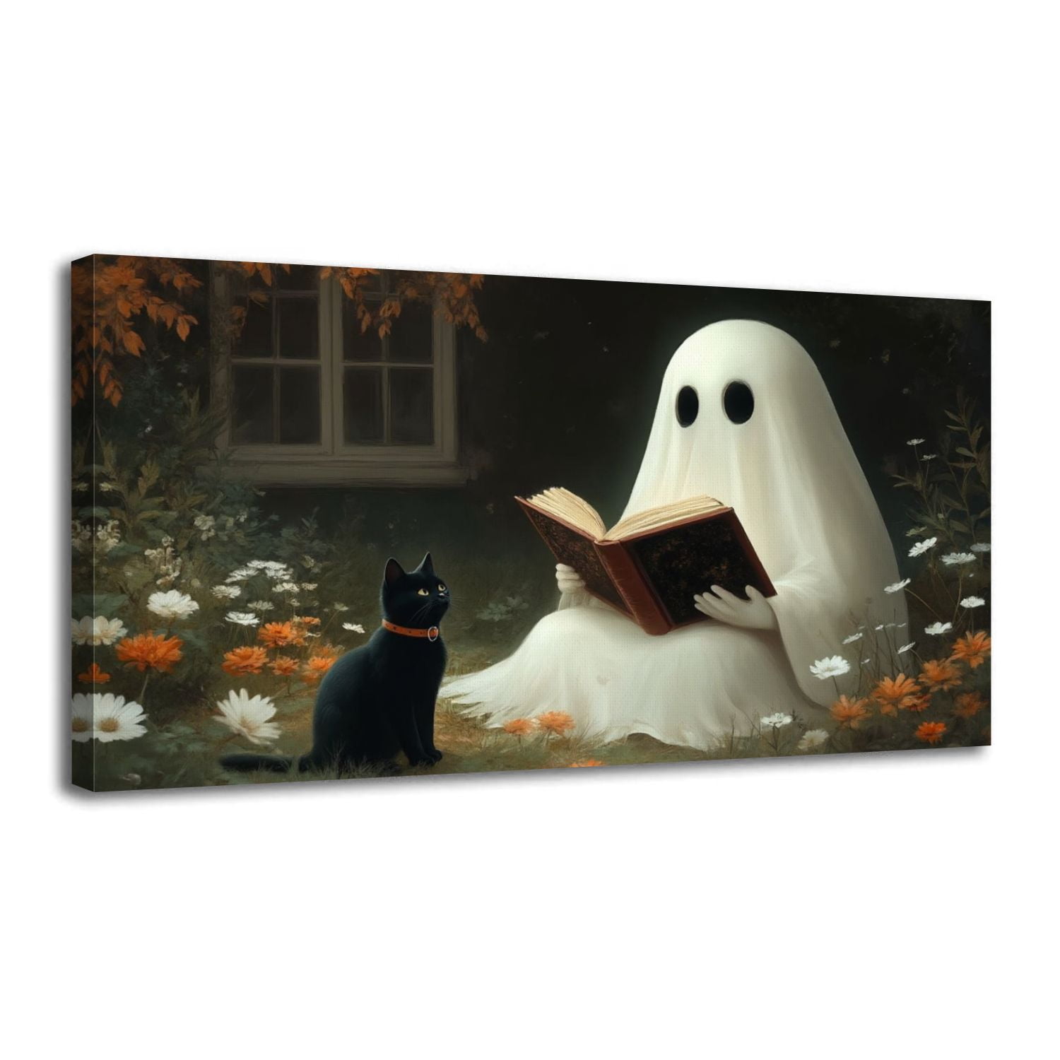 Canvas Wall Art Farmhouse Halloween Country Barn Pumpkin Rustic Horror ...