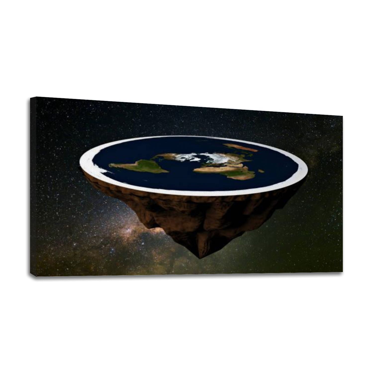 Canvas Wall Art Flat Earth from space Wall Decor for Living Room ...