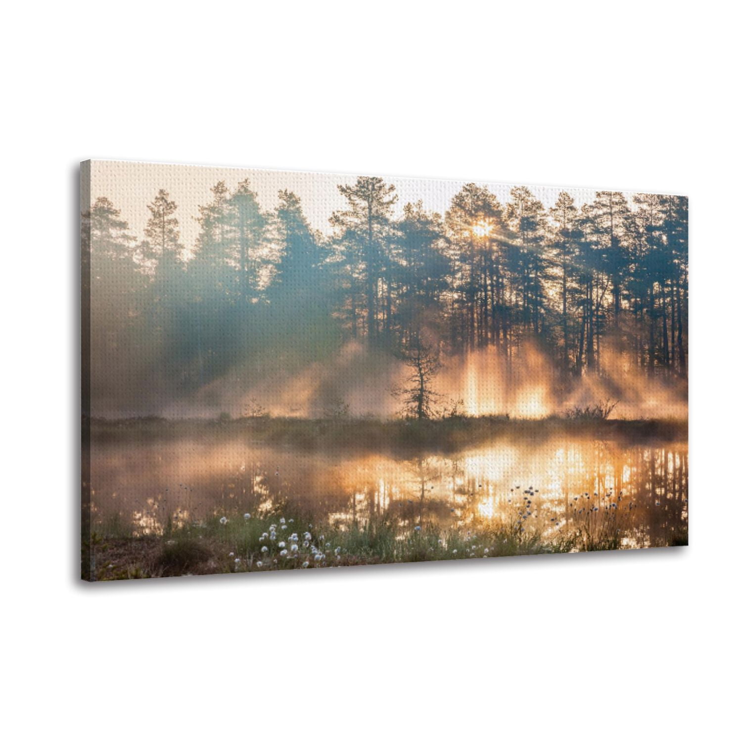 Canvas Wall Art Forest sunrise Wall Decor for Living Room Bathroom ...