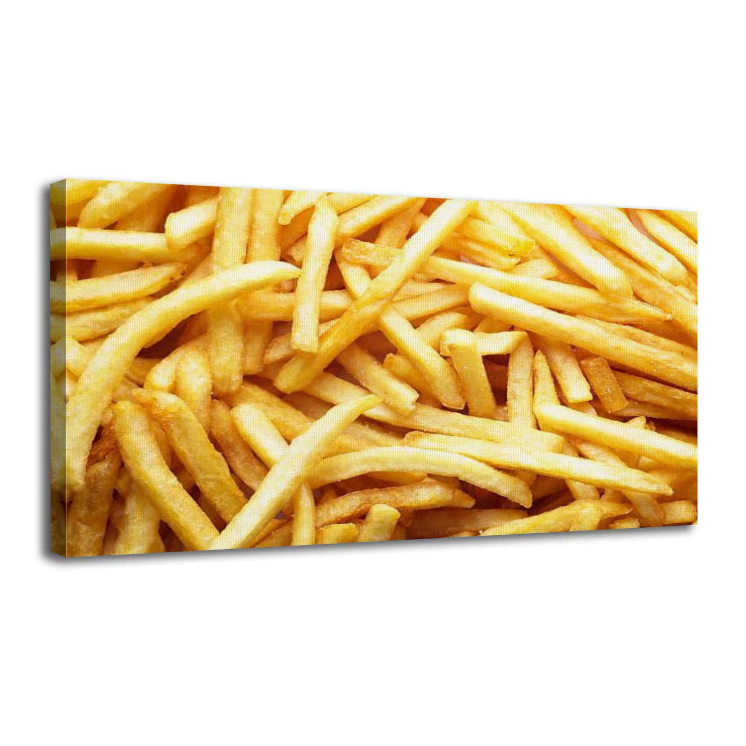 Canvas Wall Art French fries Wall Decor for Living Room Bathroom ...