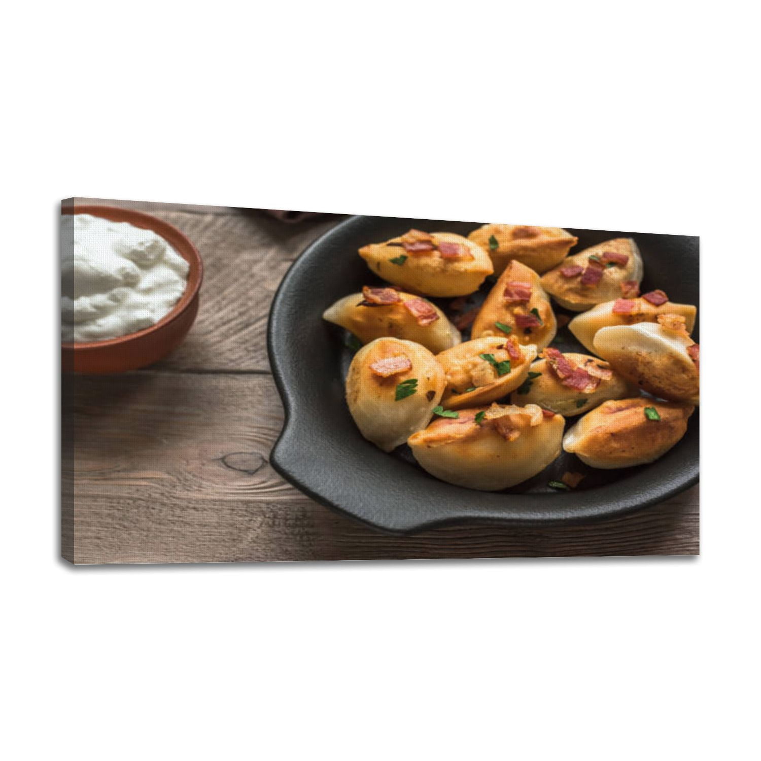 Canvas Wall Art Fried dumplings pierogi Wall Decor for Living Room ...