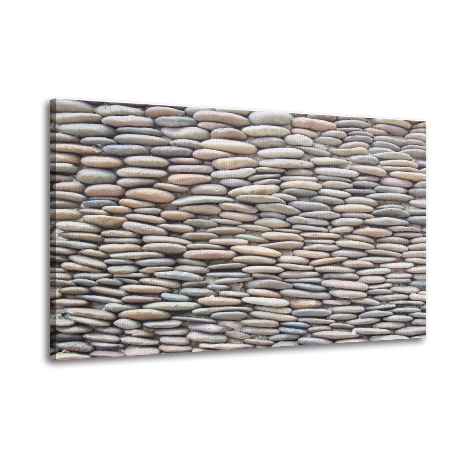 Canvas Wall Art Gravel stone texture Gravel wall round stone rock ...