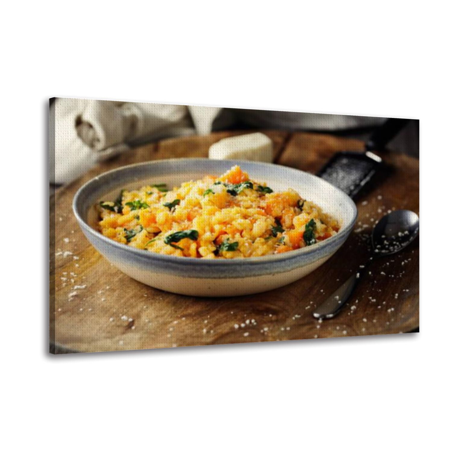 Canvas Wall Art Healthy Vegan sweet potato spinach risotto coconut ...