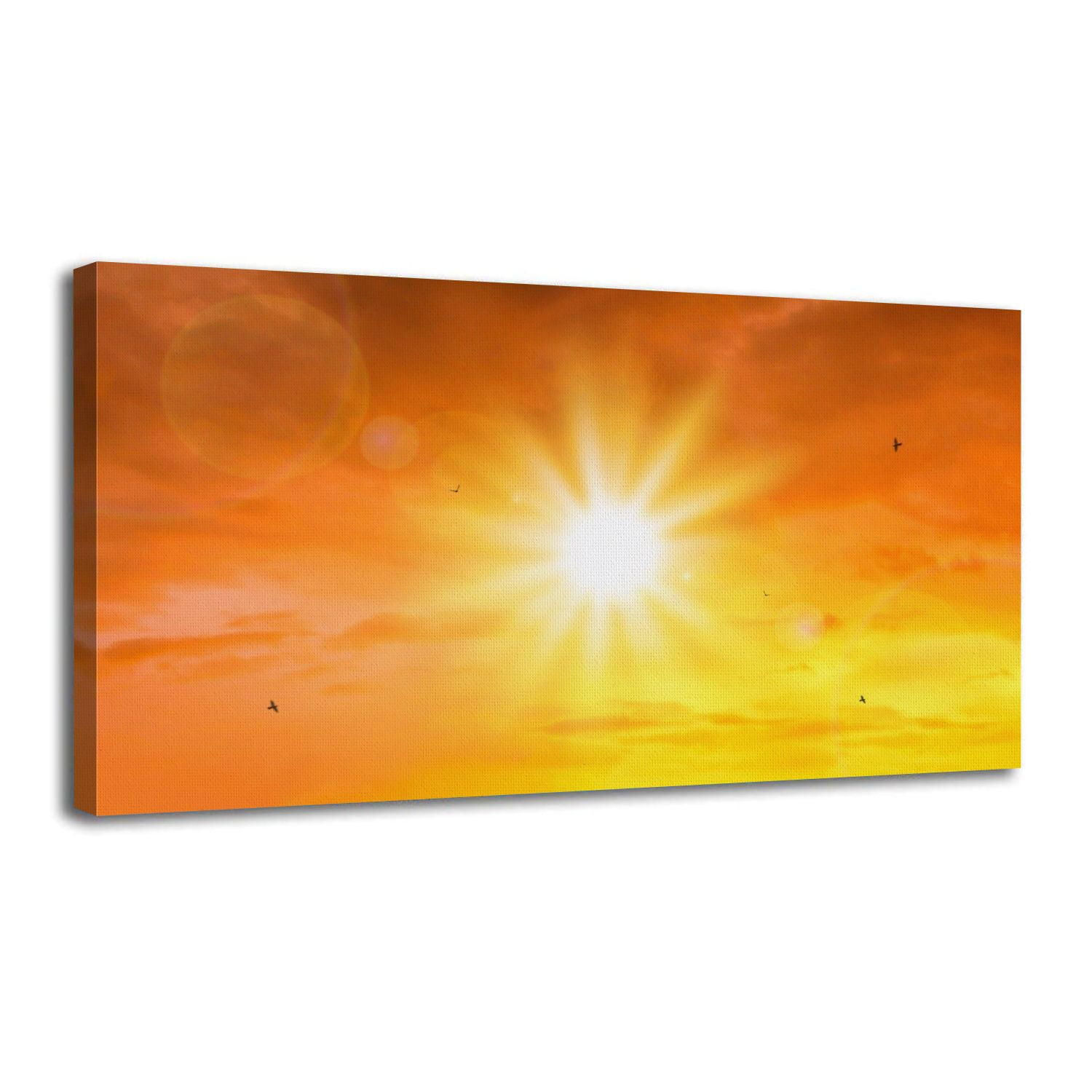 Canvas Wall Art Heat wave extreme sun sky Hot weather global warming ...