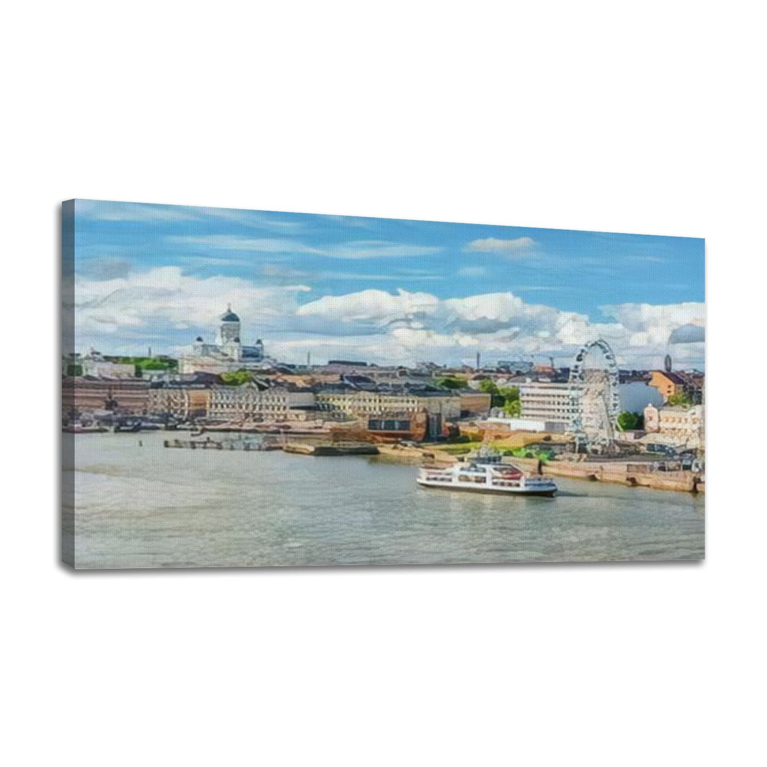 Canvas Wall Art Helsinki cityscape Helsinki Cathedral Finland Wall ...