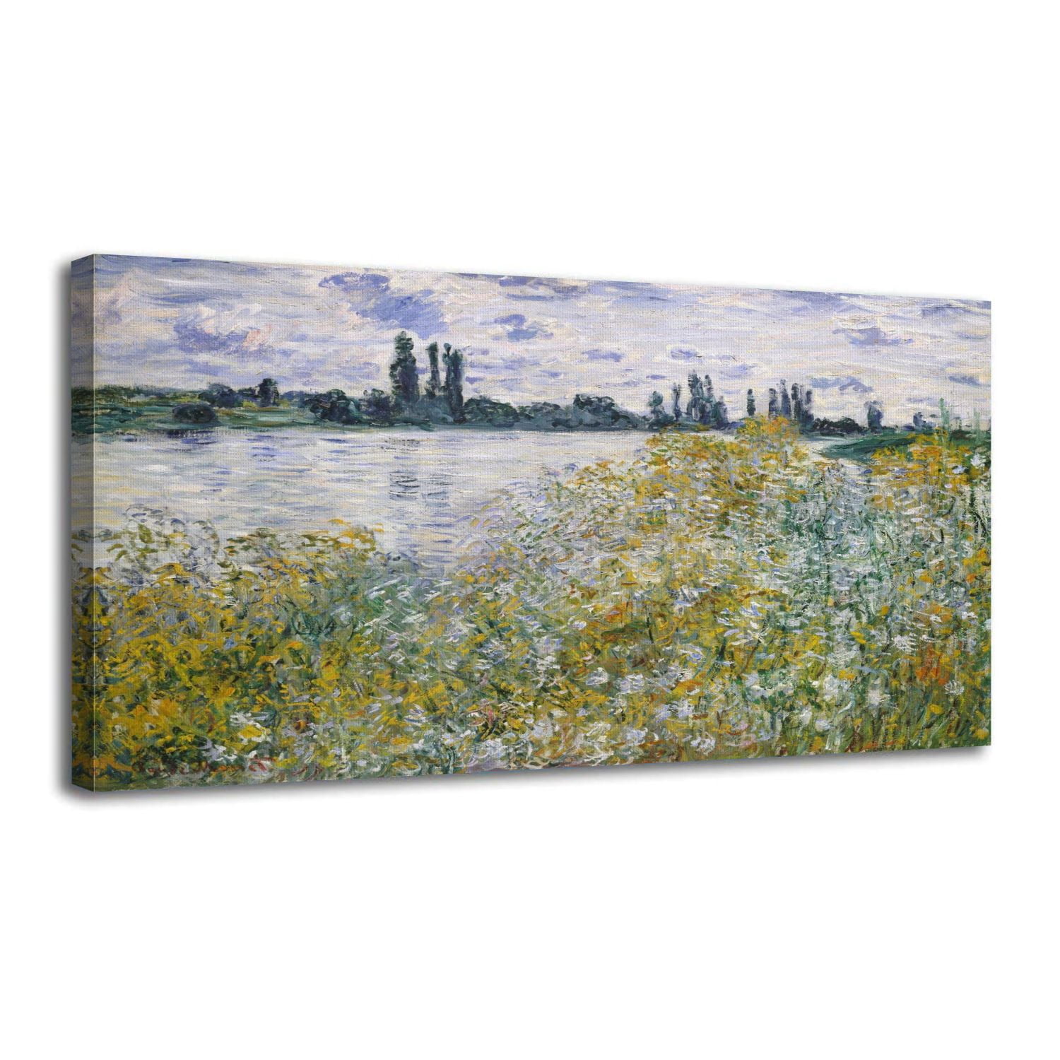 Canvas Wall Art Ile aux Fleurs Vetheuil by Claude Monet 1880 French ...