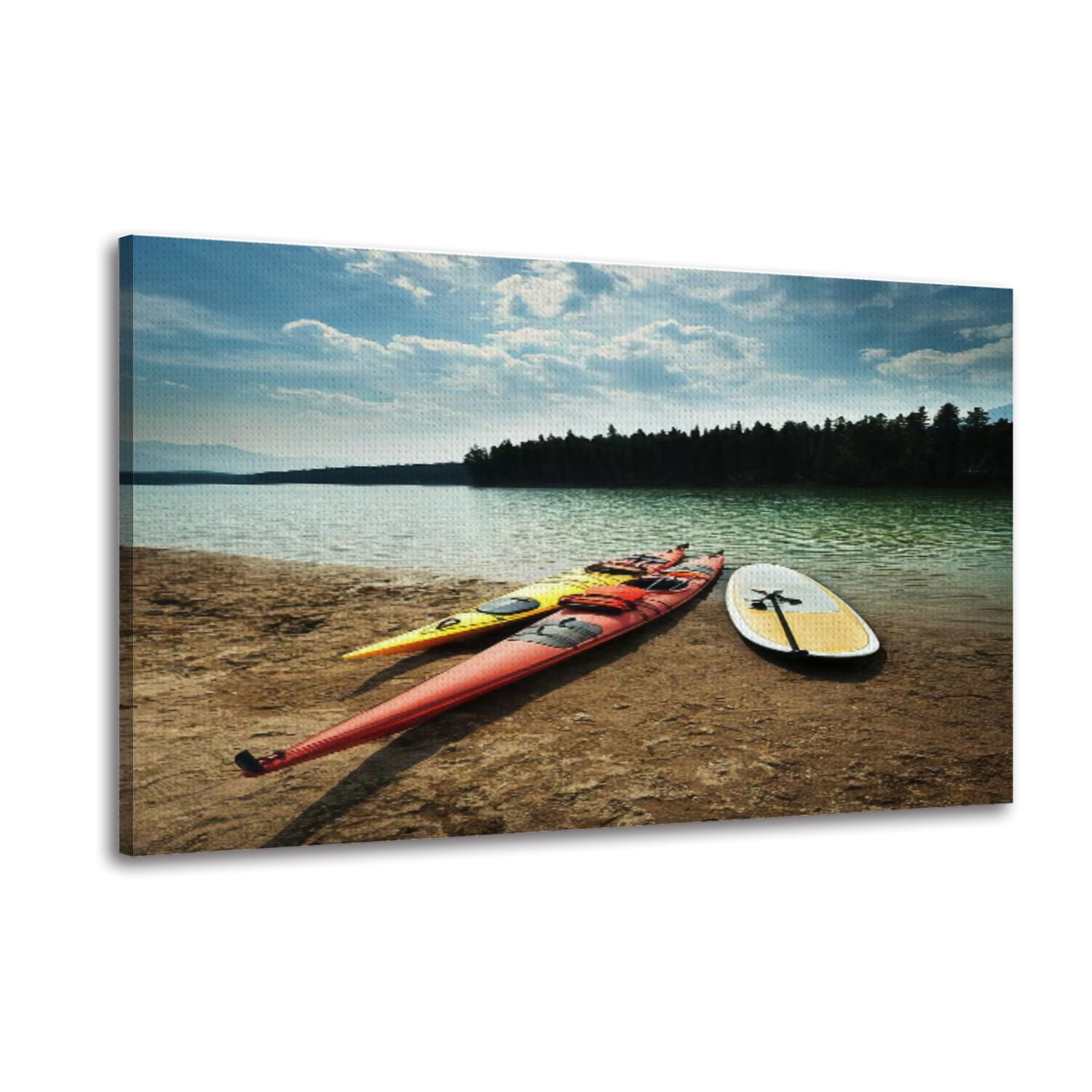 Canvas Wall Art Kayaks Paddle Board Johnson Lakes Banff National Park ...
