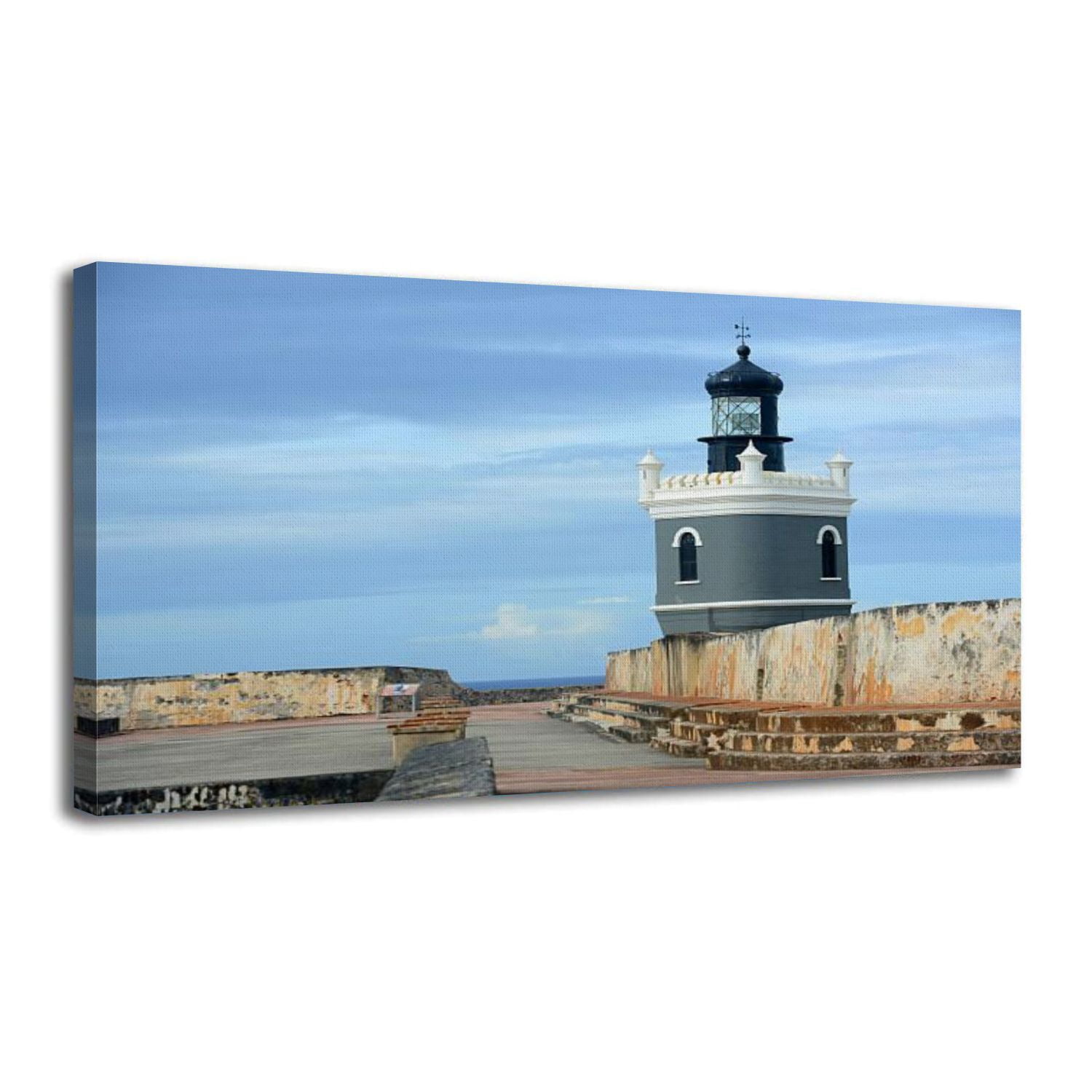 Canvas Wall Art Lighthouse Castillo San Felipe del Morro San Juan Wall ...