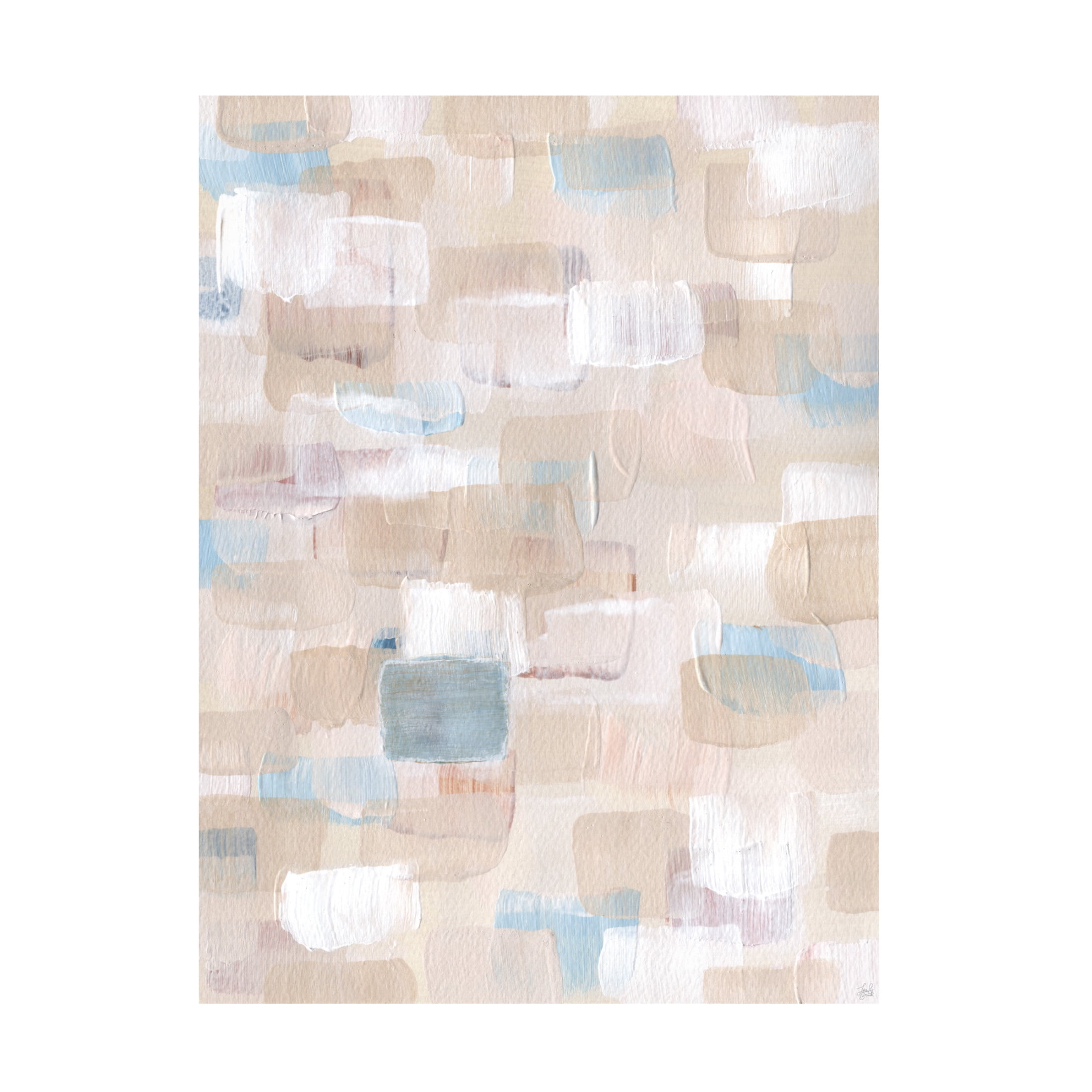 Canvas Wall Art - Line and Brush 'Stacking BrushWork 2' Wall Art for Living Room, Bedroom, or ...