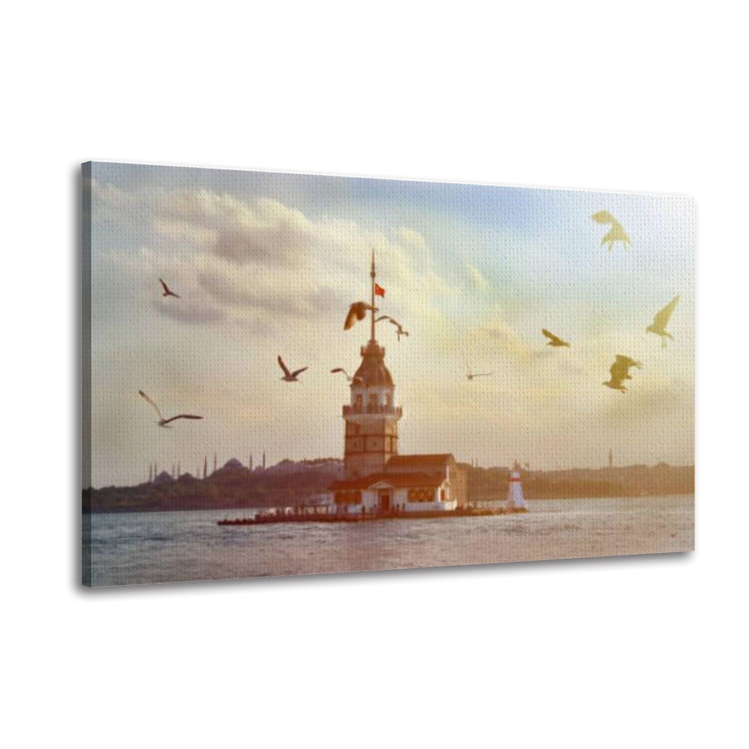Canvas Wall Art Maiden Tower Istanbul Bosphorus Maik Tower Istanbul ...