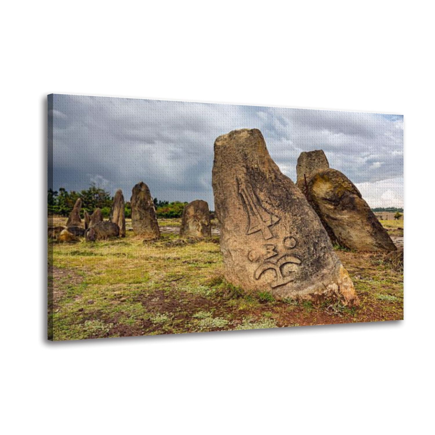 Canvas Wall Art Megalithic stone pillars Addis Ababa Ethiopia Wall ...