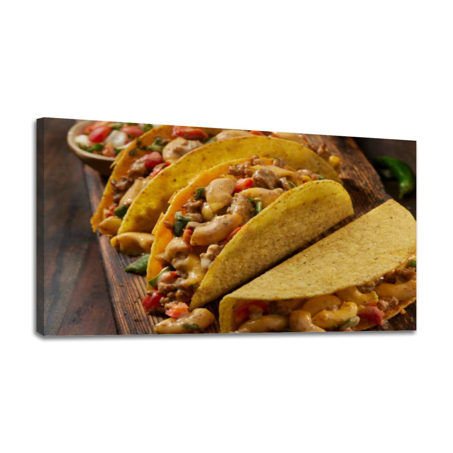 Canvas Wall Art Mexican Cheese Taco s Wall Decor for Living Room ...