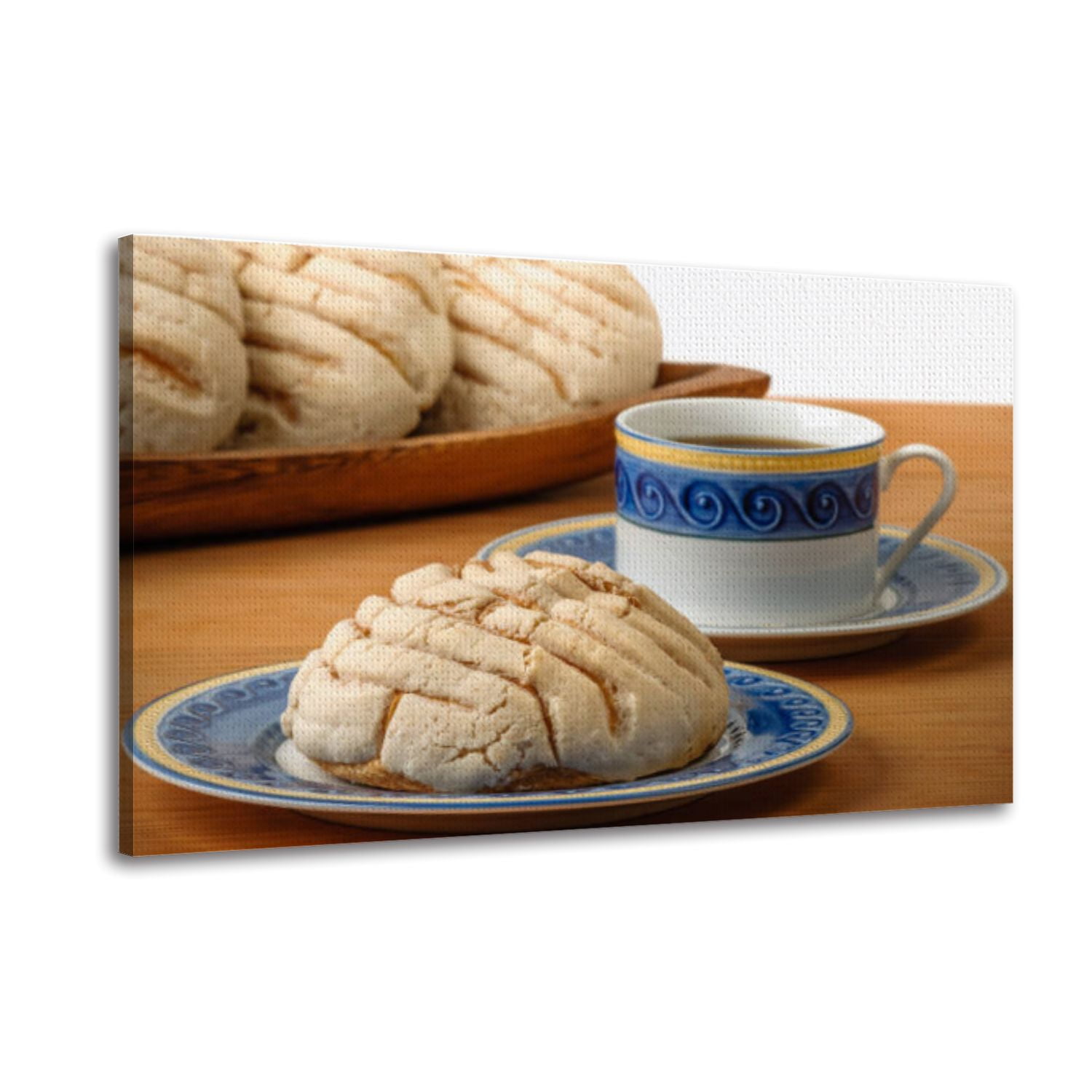 Canvas Wall Art Mexican Conchas sweet bread coffee cup Wall Decor for Living Room Bathroom ...