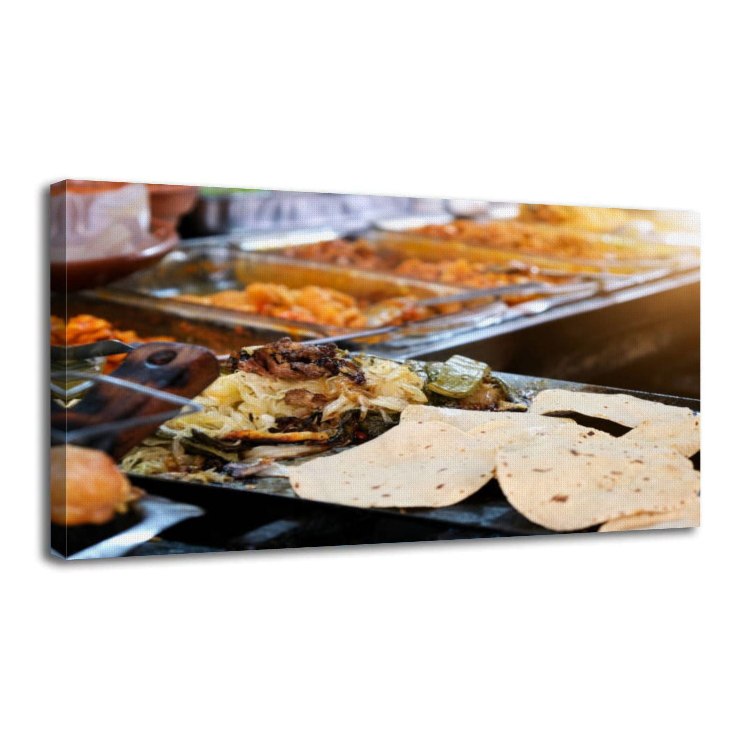 Canvas Wall Art Mexican street food tacos corn tortillas Wall Decor for ...