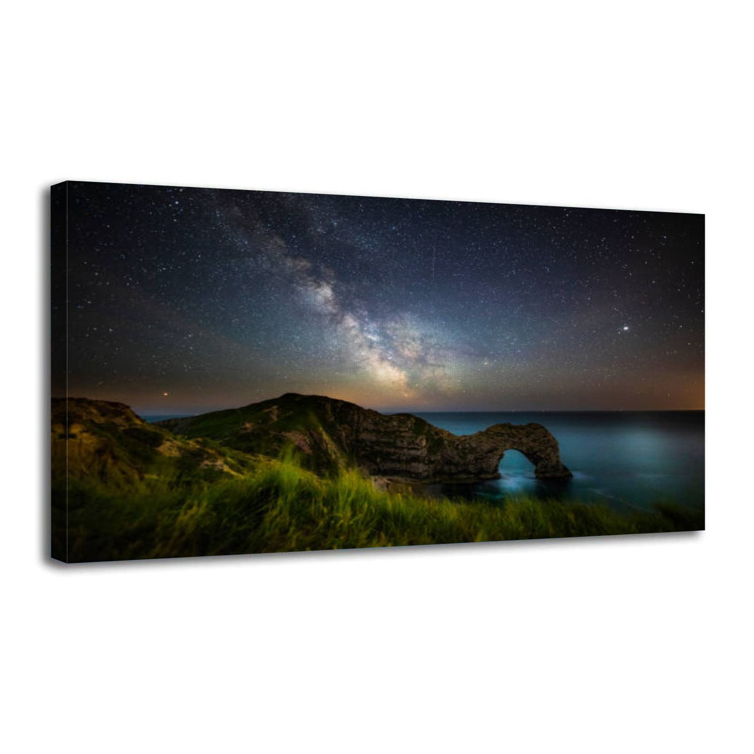 Canvas Wall Art Milky Way Durdle Door Night Wall Decor for Living Room ...