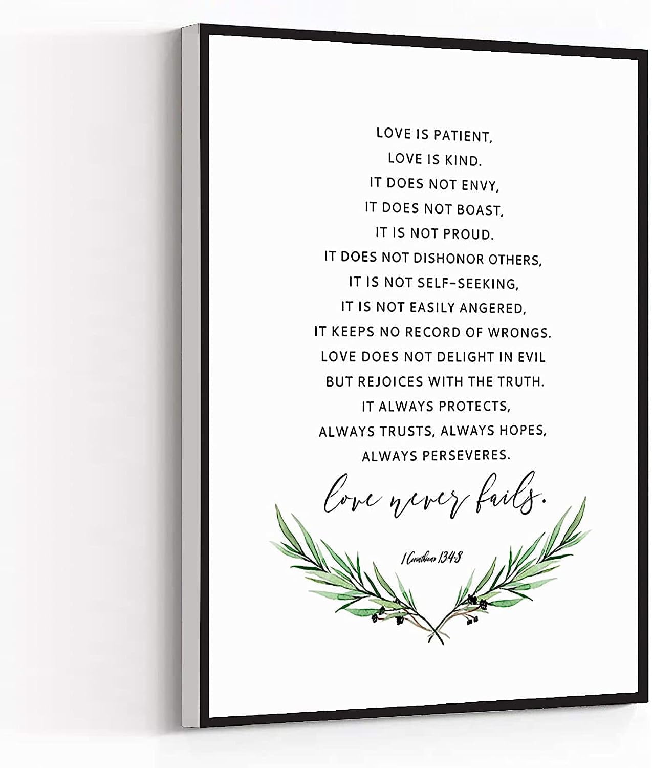 Canvas Wall Art Modern Art Print 1 Corinthians 13 4-8 Love Is Patient ...