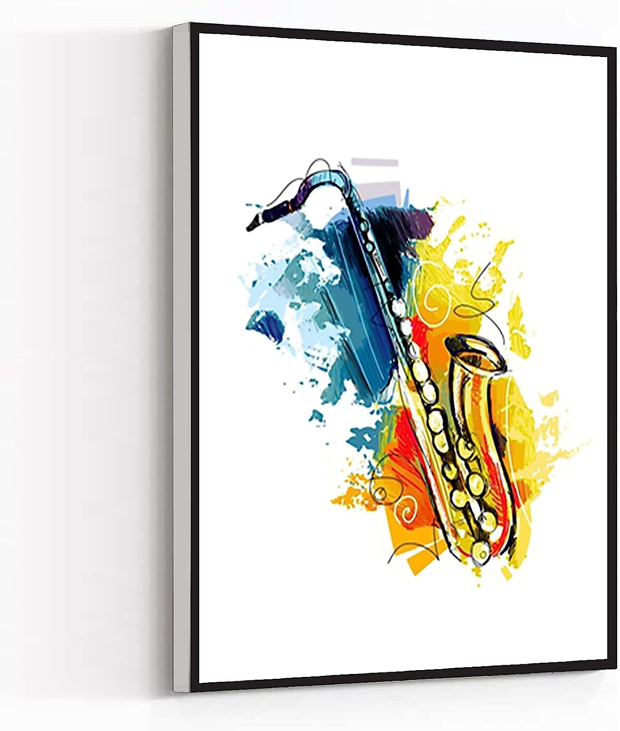 Canvas Wall Art Modern Art Print Abstract Musical Instruments Saxophone ...