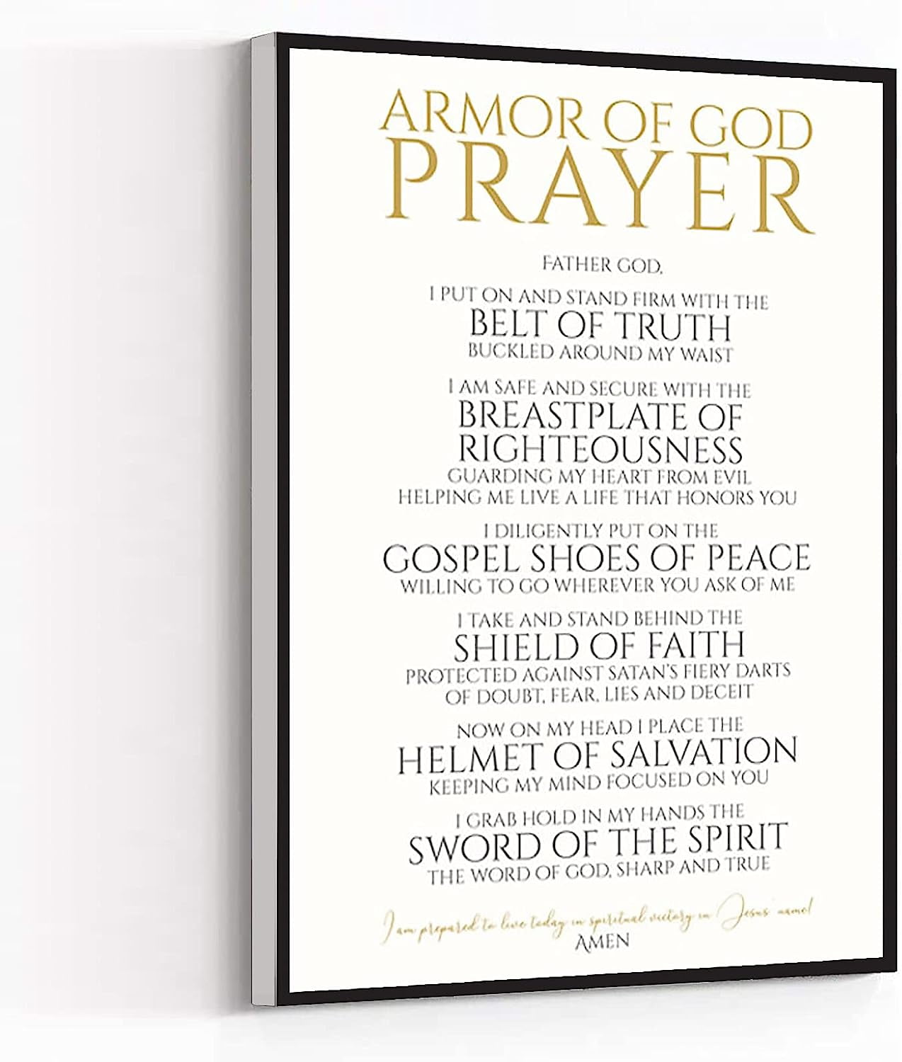 Canvas Wall Art Modern Art Print Armor Of God,Christian Spiritual Warfare Prayer Wall Art ...