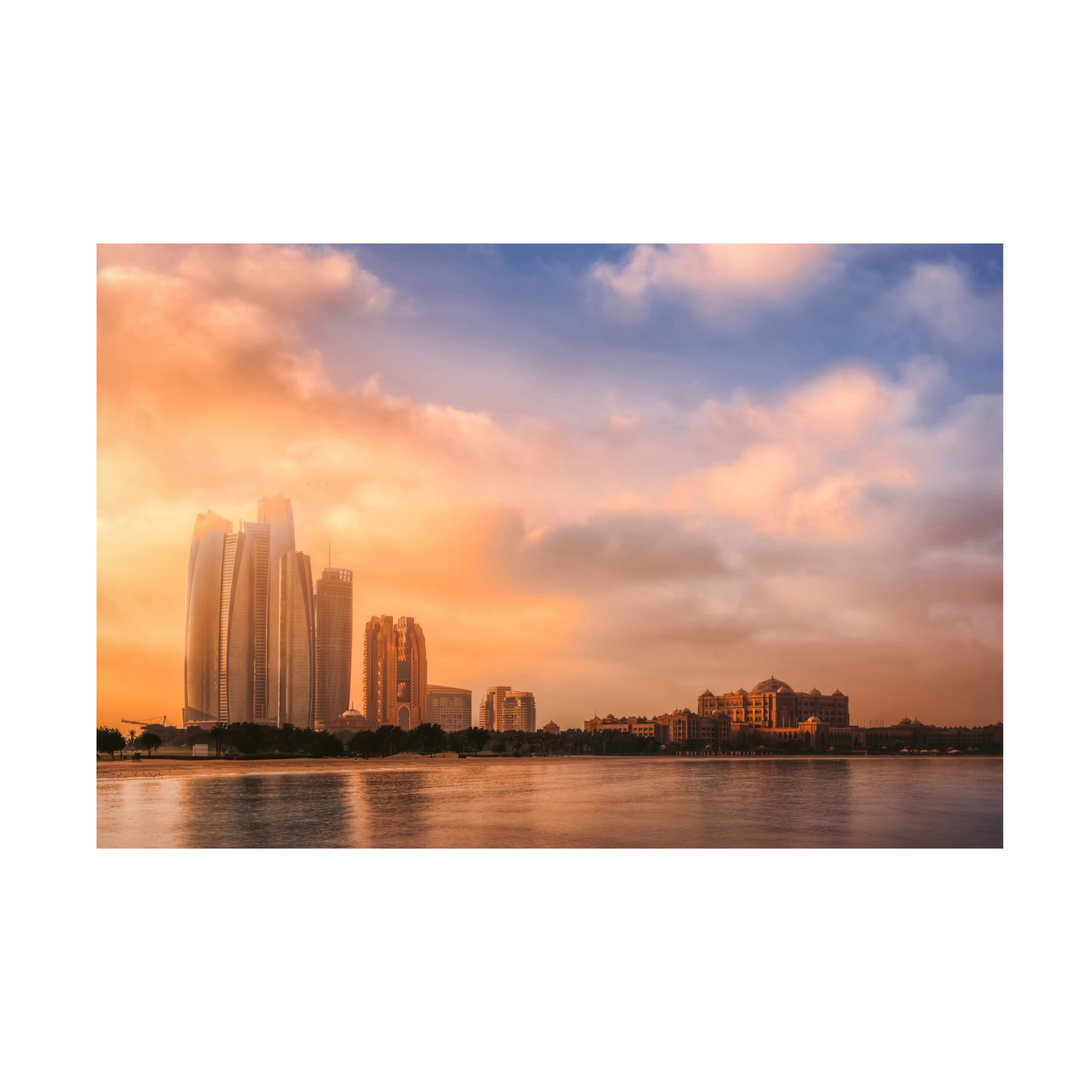 Canvas Wall Art - Mohamed Kazzaz 'Etihad Towers A Emirates Palace, Abu ...