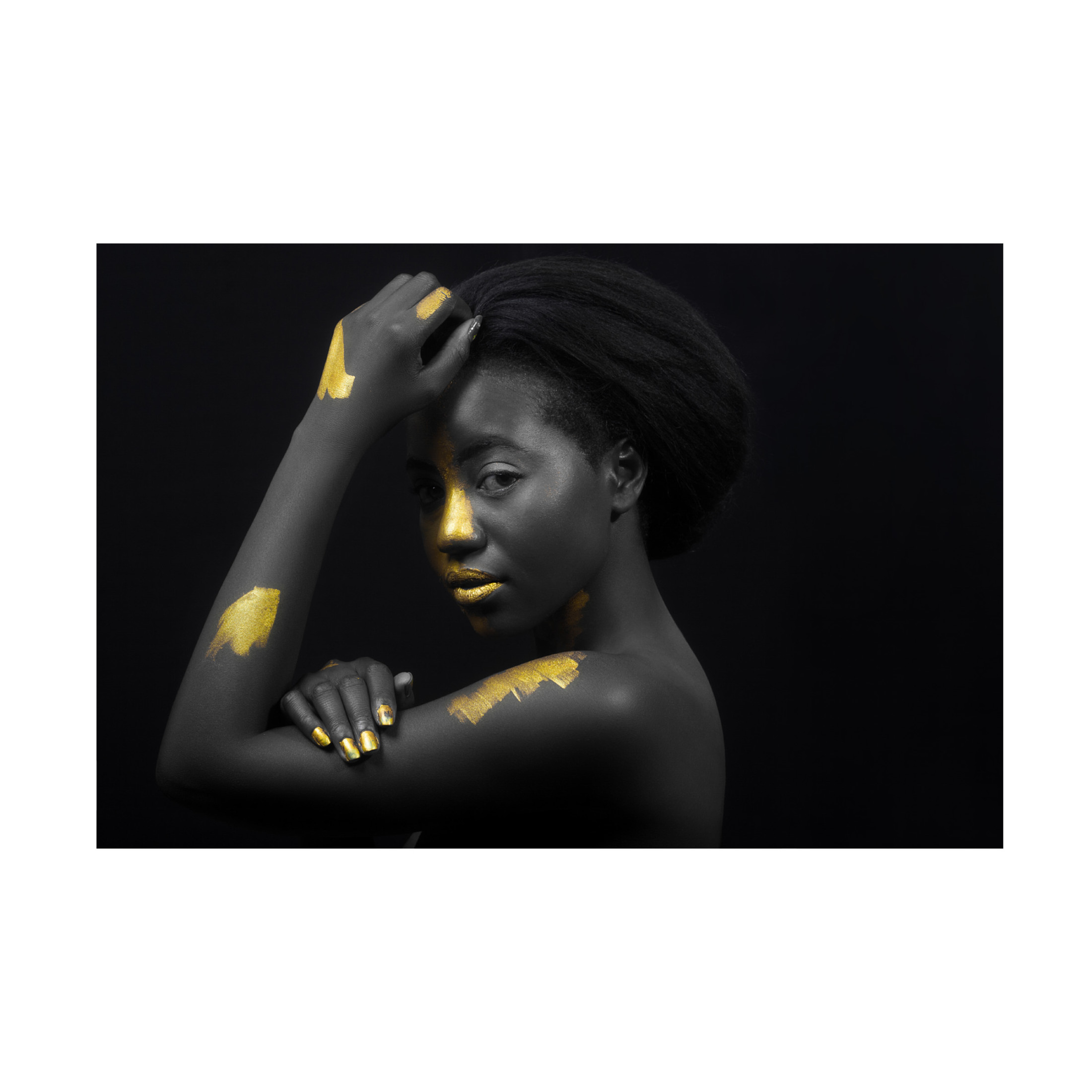 Canvas Wall Art - NSPD Studios 'Breaking Through - Black And Gold 1 ...